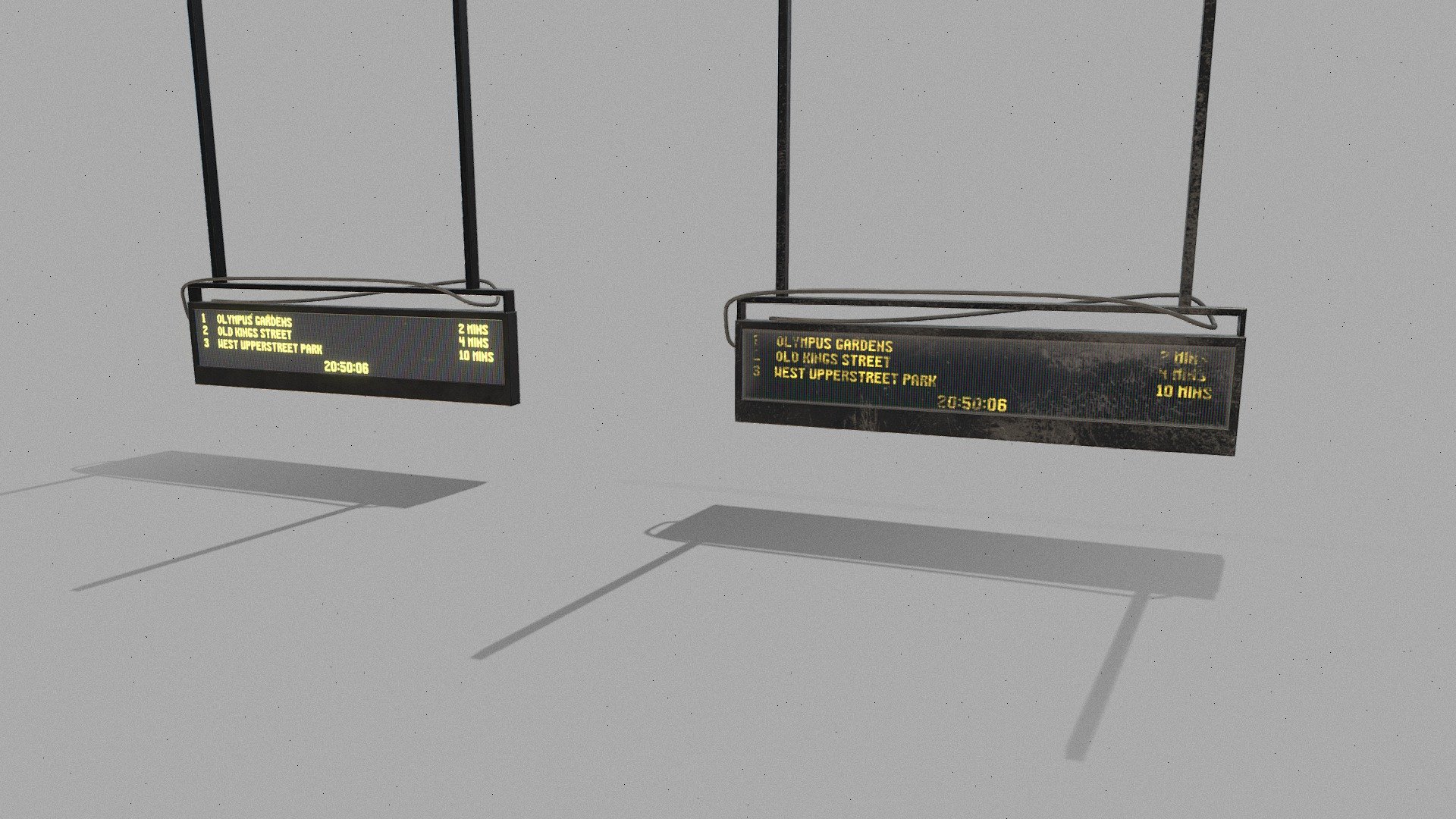 Digital train information board - Buy Royalty Free 3D model by Sousinho ...