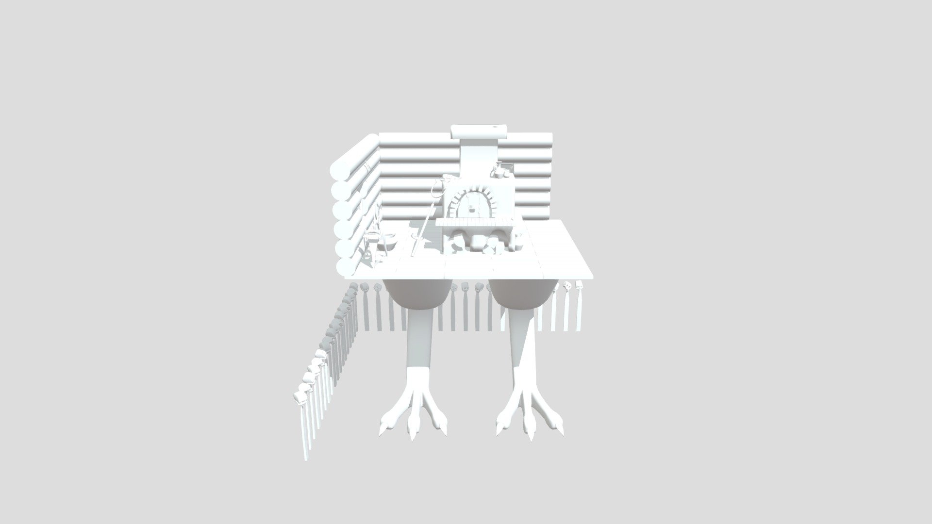 Intro to 3D Final Assignment: Baba Yaga Diorama - 3D model by ...