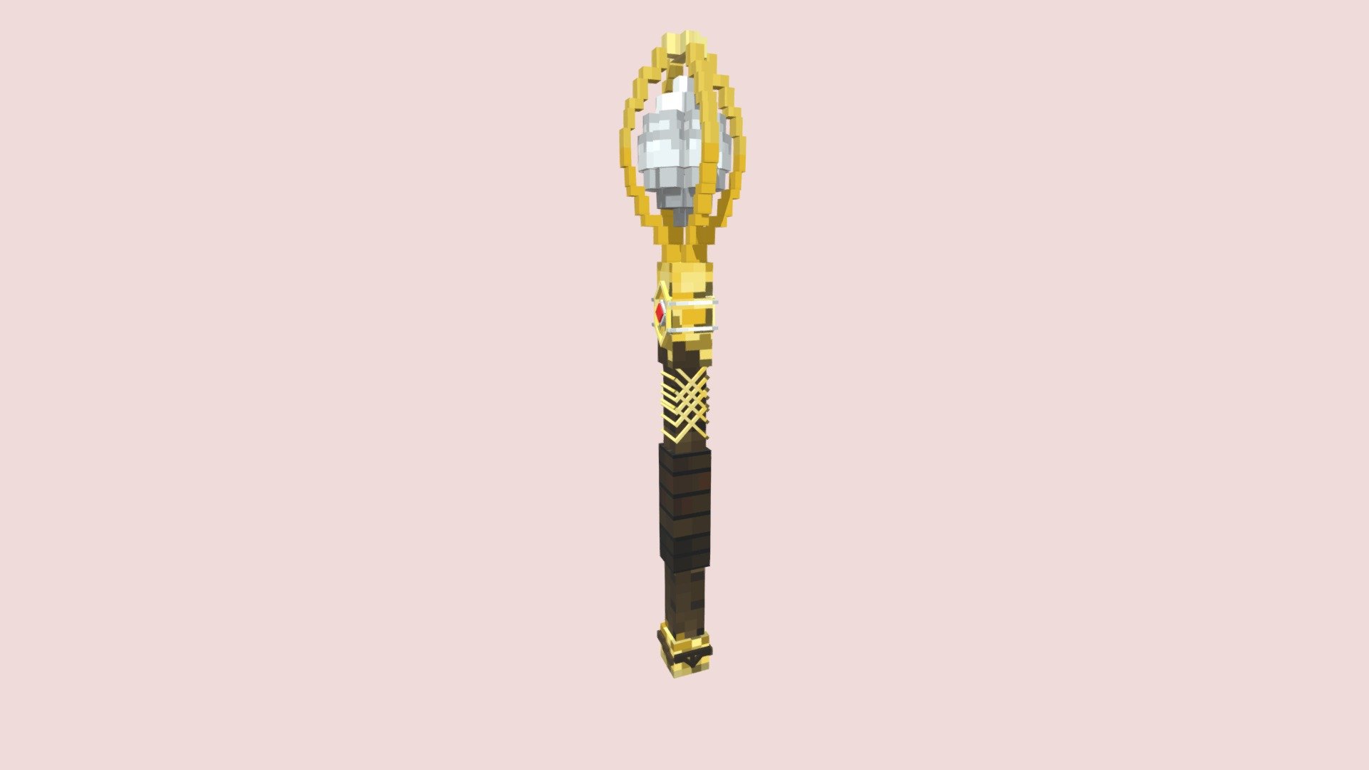 Minecraft Wand - Staff Powerfull staff mmorpg - 3D model by Minecraft ...