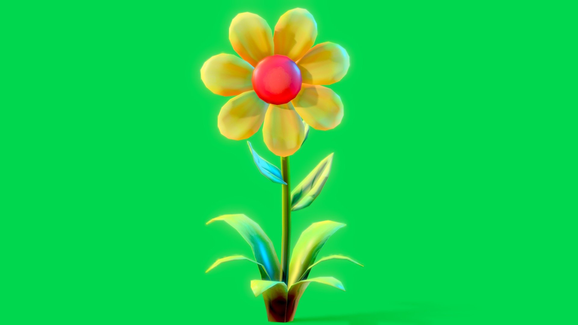 Low poly - Stylized Game Items - Flower - Buy Royalty Free 3D model by ...