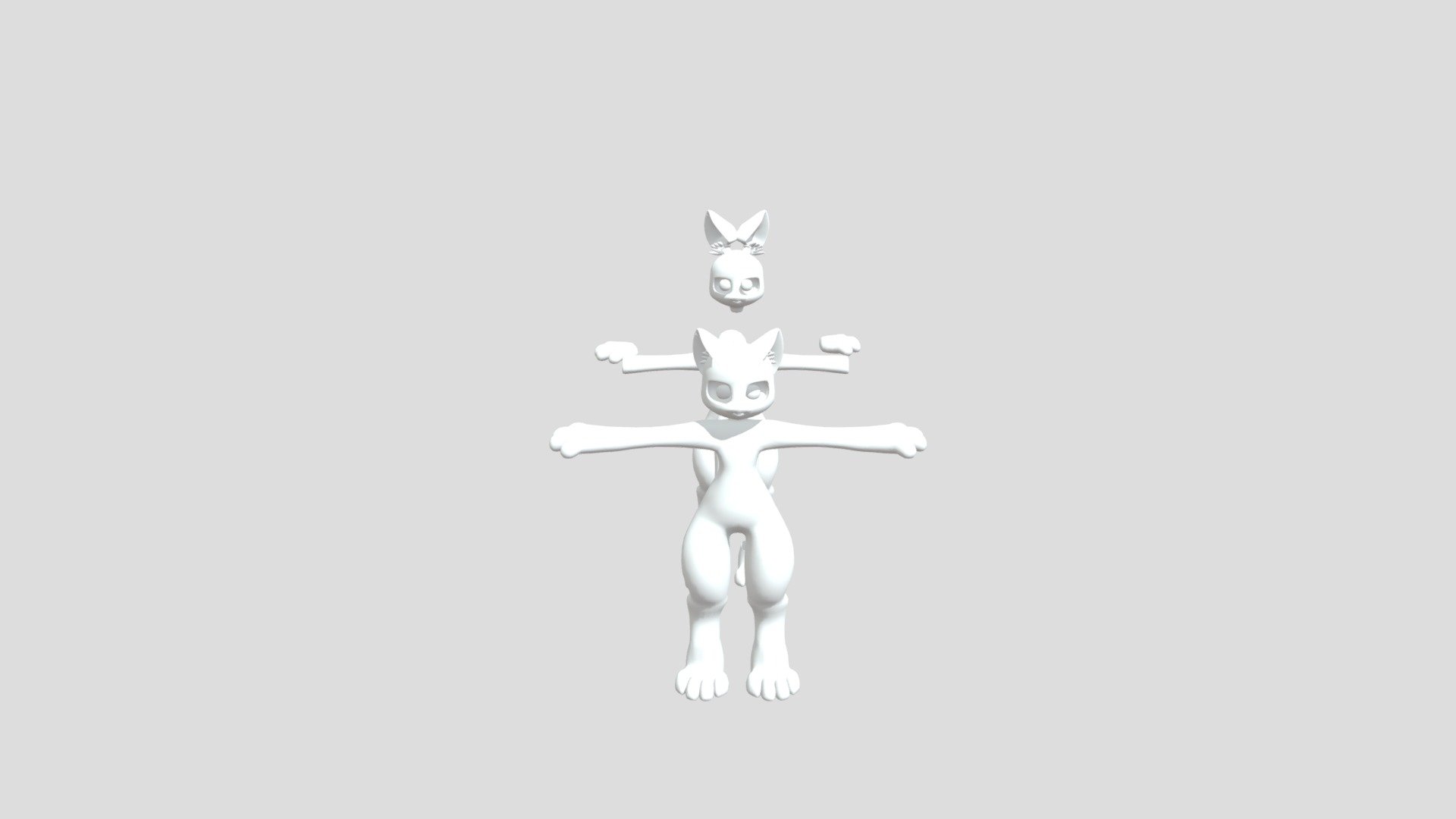 Kemono Furry Cat Base (unrigged) - Download Free 3D model by SYBtK9GHT ...