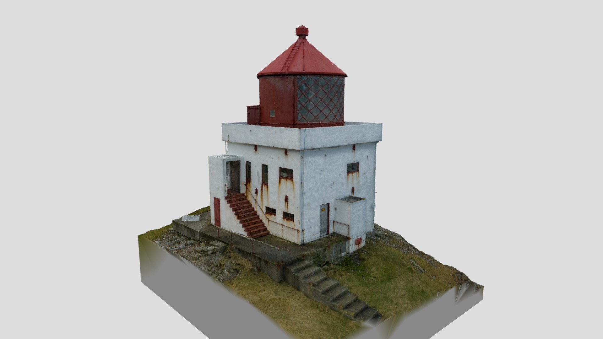 Runde fyr - Download Free 3D model by Kystverkmusea [a237630] - Sketchfab