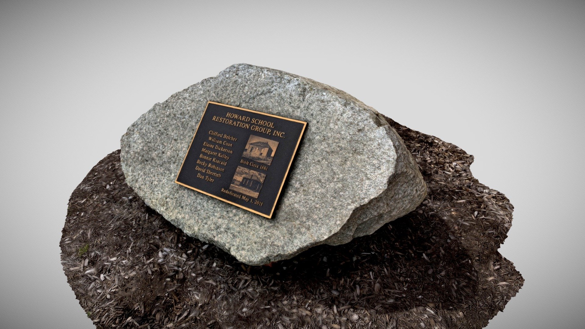 Howard School Dedication Stone - 3D model by IU3D [a237c48] - Sketchfab