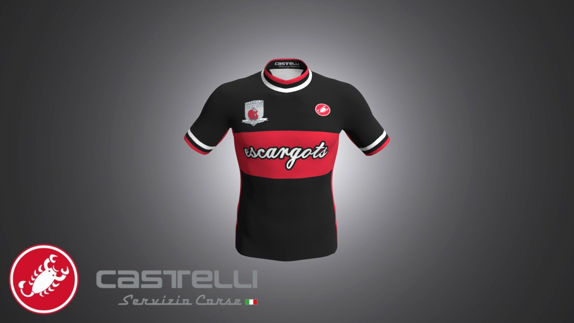 SC18127_ESCARGOTS_4310066 TEAM JERSEY BLACK - 3D model by Castelli ...