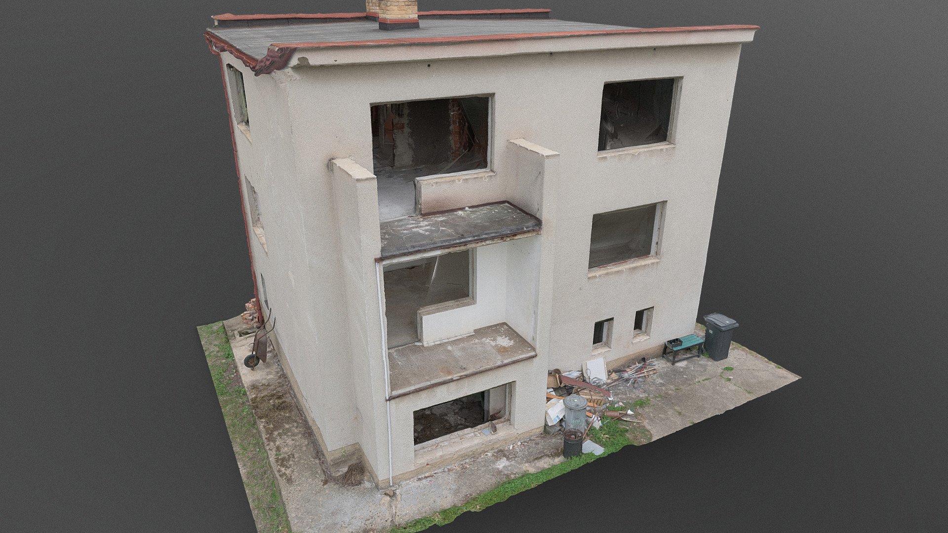 Square block house ruin - Buy Royalty Free 3D model by matousekfoto ...