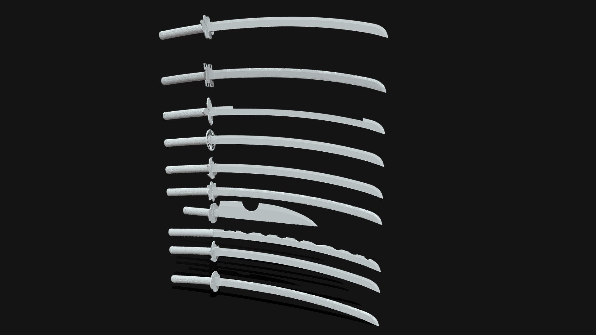 Demon Slayer-Katanas - Buy Royalty Free 3D model by mangelessp3D ...