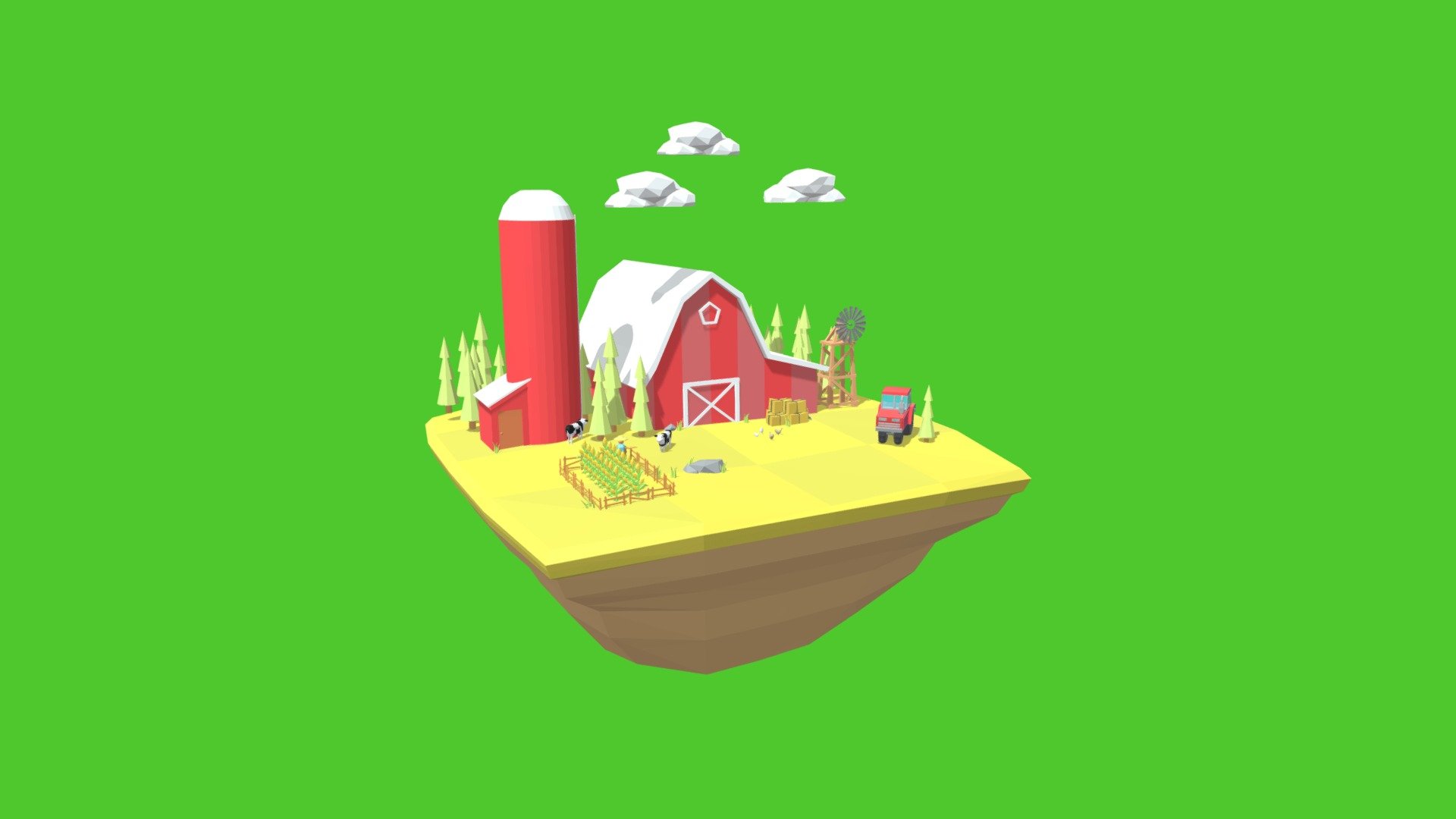 low_poly_farm - Download Free 3D model by tech.service.allwe [a24d18a ...