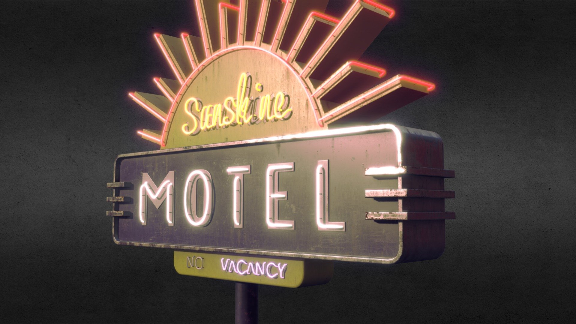 Motel Sunshine - 3D model by Arthurchikman [a2510ac] - Sketchfab