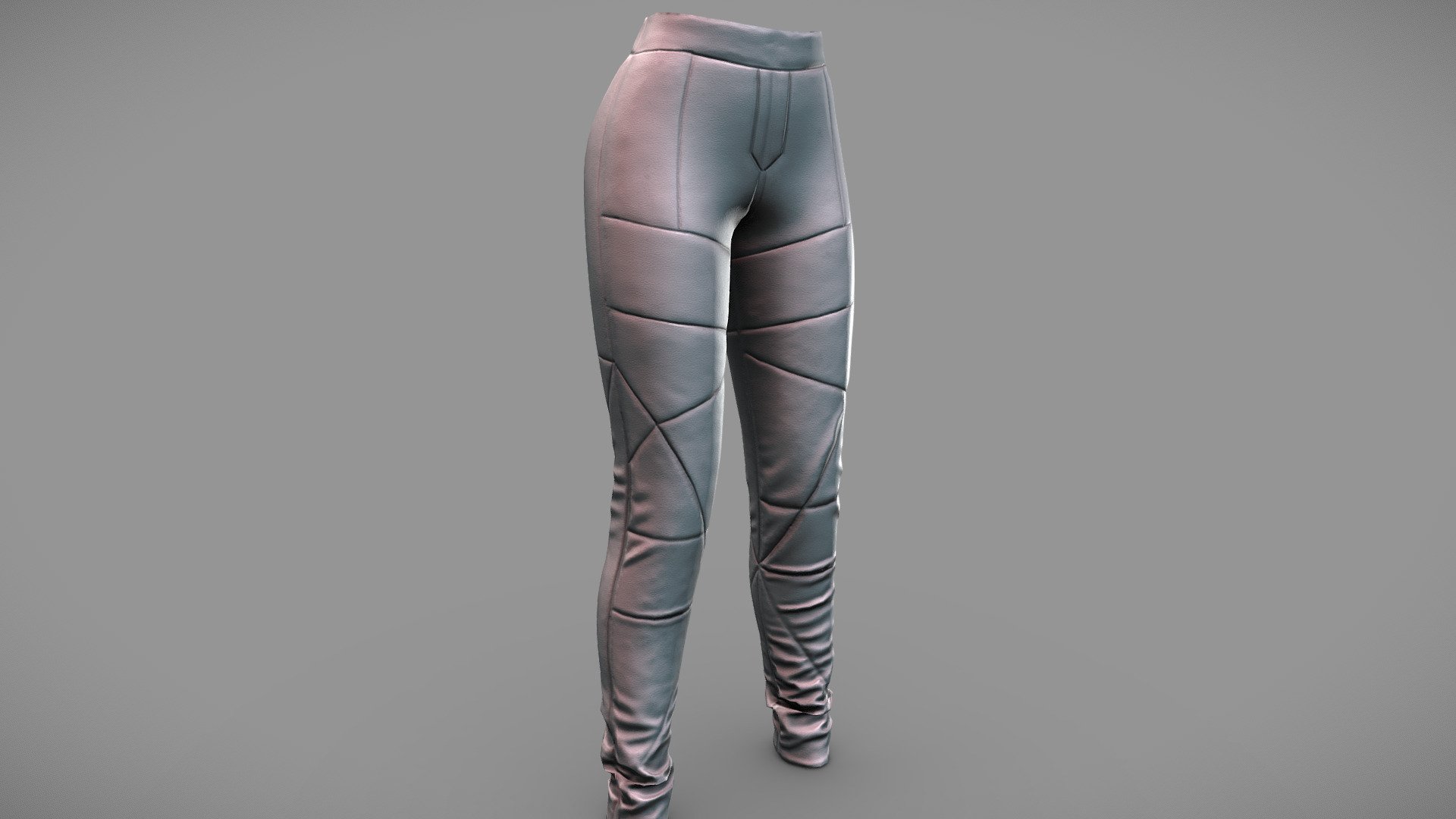 Female Geometric Panelled Futuristic Gray Pants - Buy Royalty Free 3D ...
