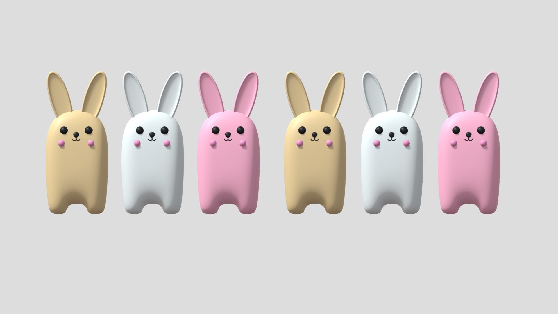Cartoon Cute Bunny Rabbit - Buy Royalty Free 3D model by Philip Storm ...