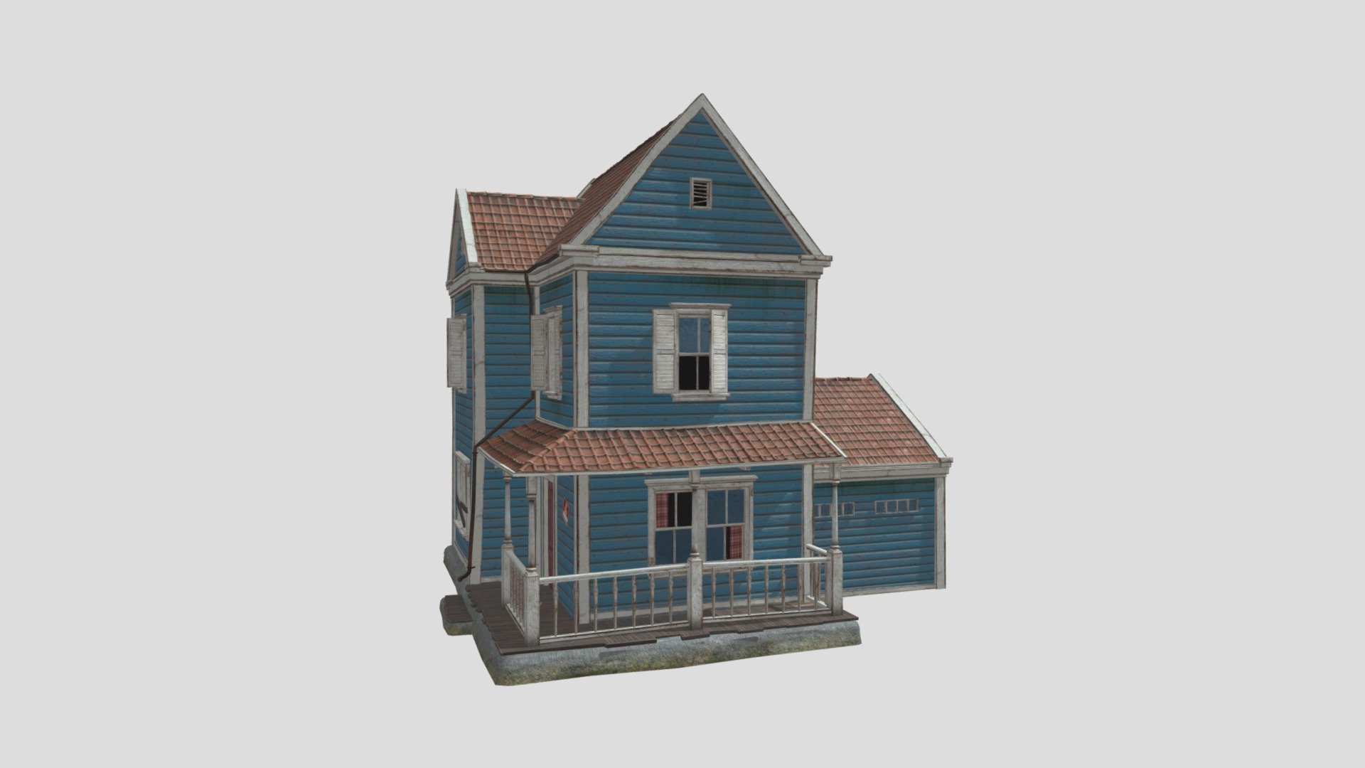 suburban_shabby_house_low_poly - 3D model by convrseai [a259126 ...