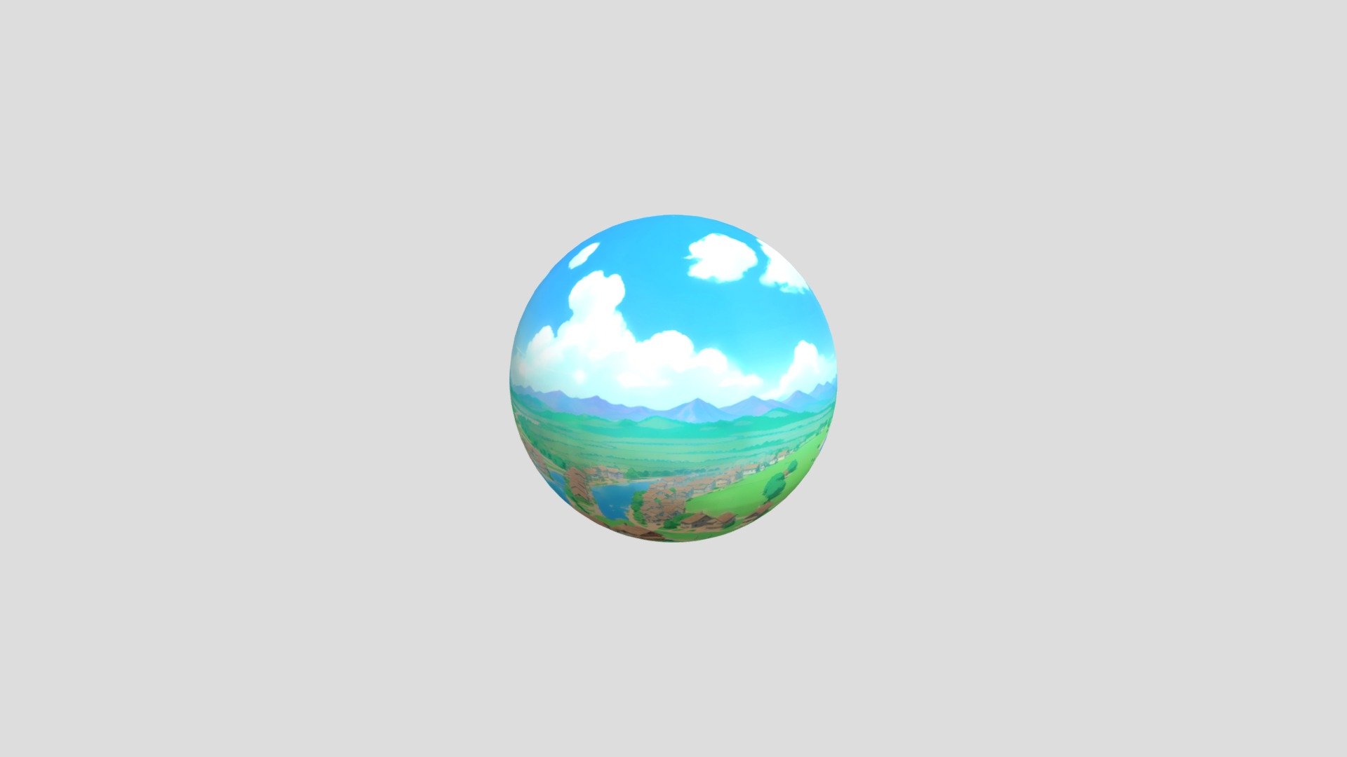 Free Skybox anime village - Download Free 3D model by allrounddiksha ...
