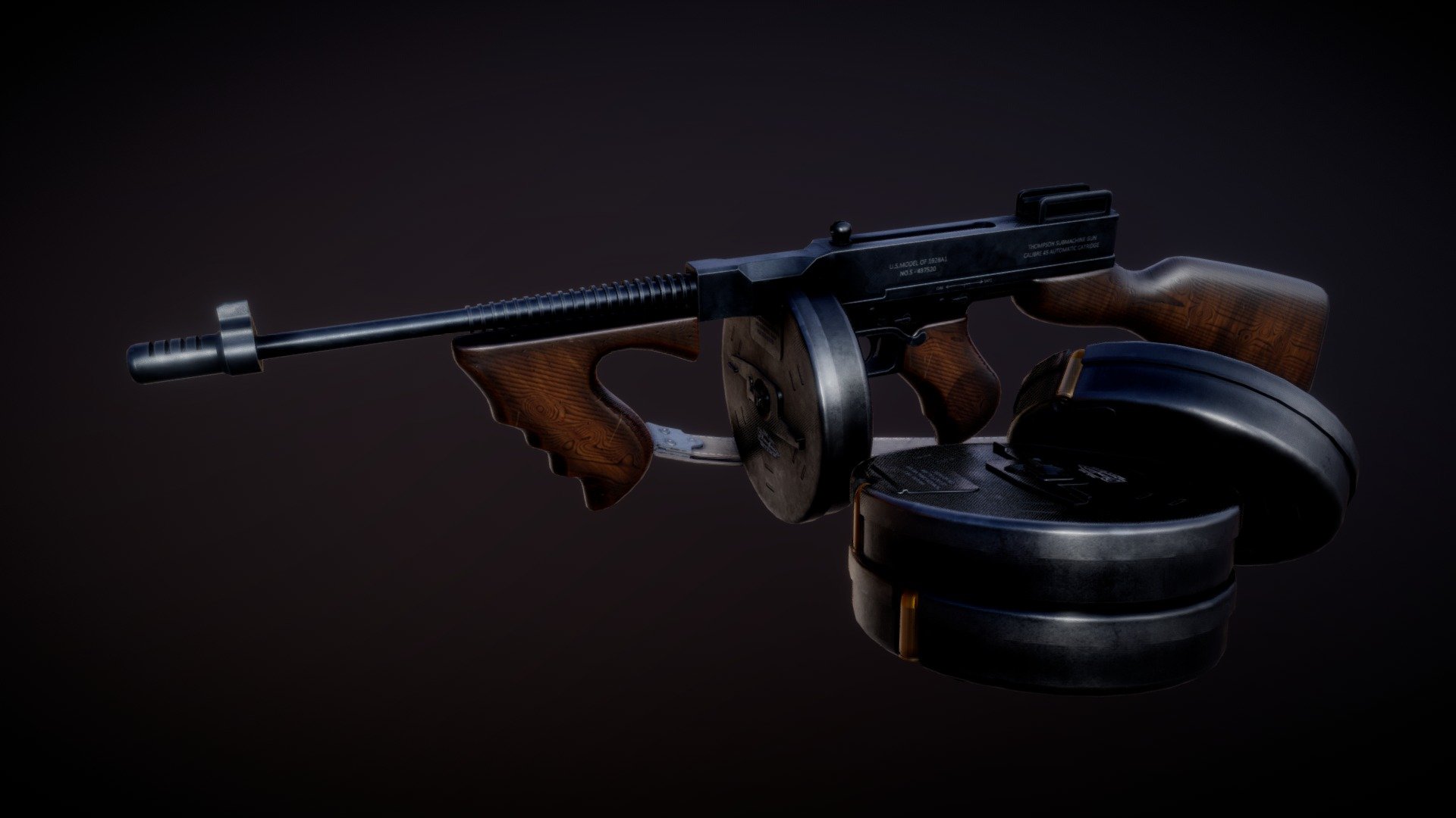 Model 1928 [Tommy Gun] - 3D model by Meowdeler (@ncode500230) [a25ca28 ...