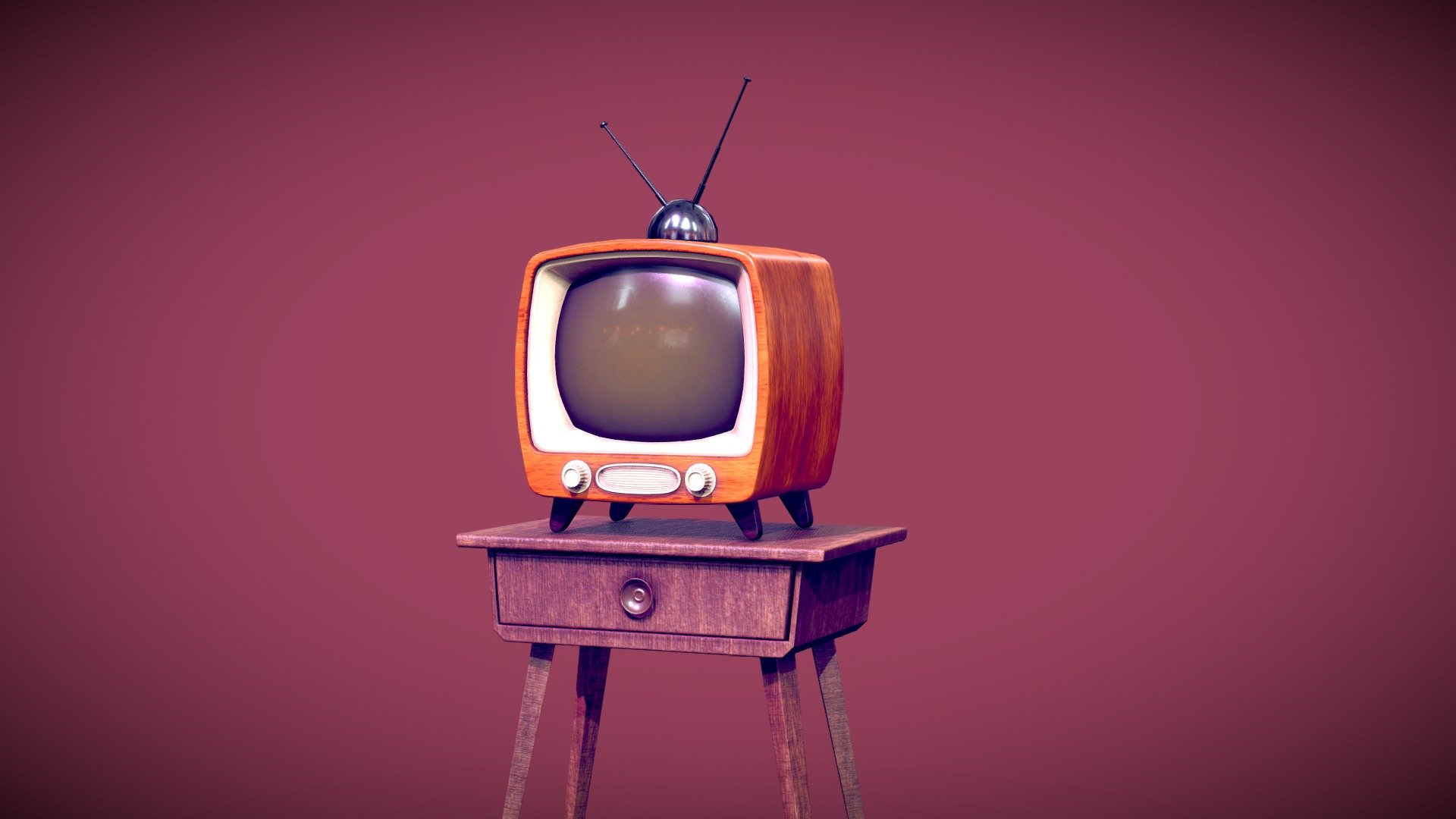 Tv Free 3D Model - Download Free 3D model by Pixel (@stefan.lengyel1 ...