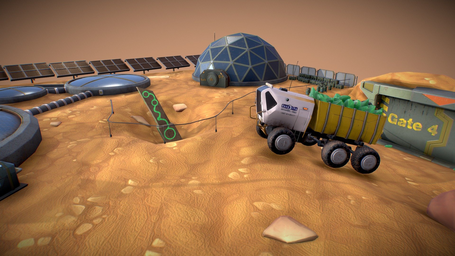 Martian Colony (Personal studing project) - 3D model by yakovenko.v.n ...