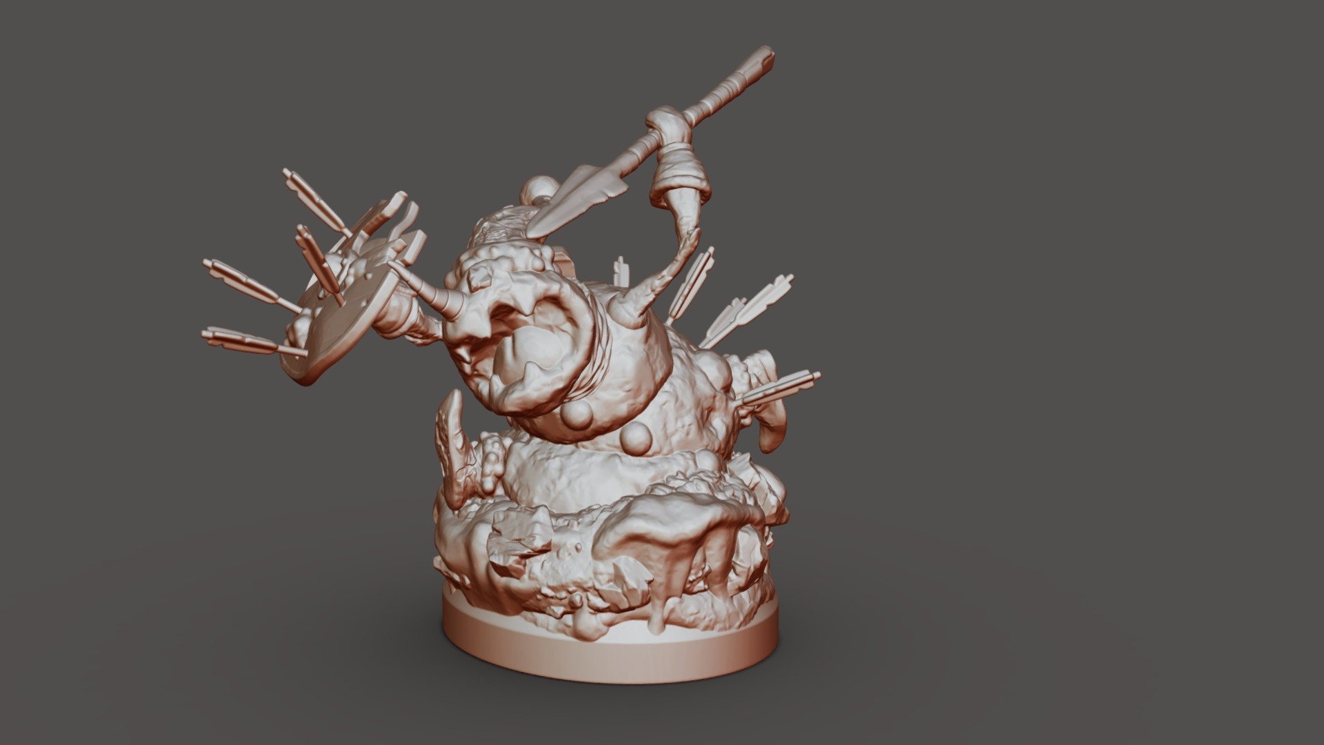 Walkin Snowman with a spear n shield - Buy Royalty Free 3D model by ...