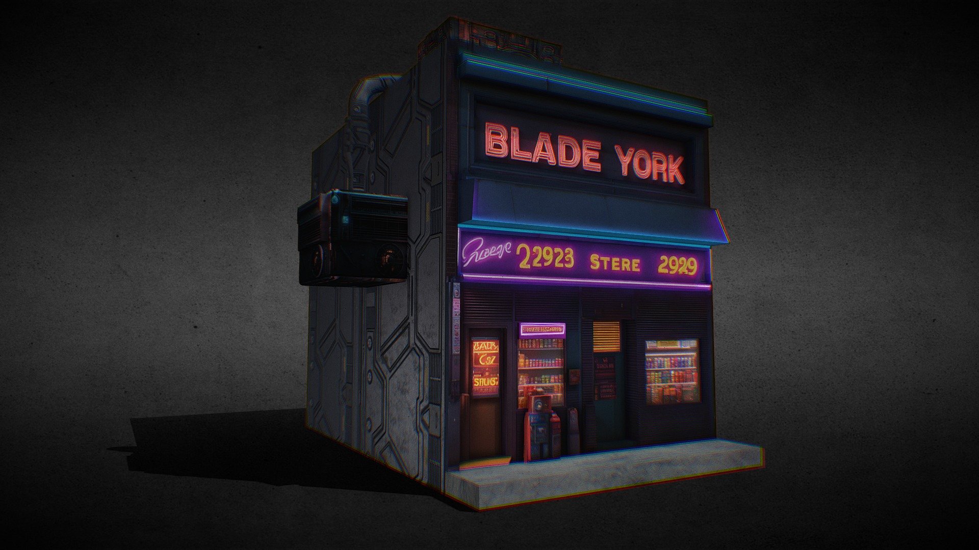CYBERPUNK_CONVENIENCE STORE - Buy Royalty Free 3D model by YASH PARMAR ...