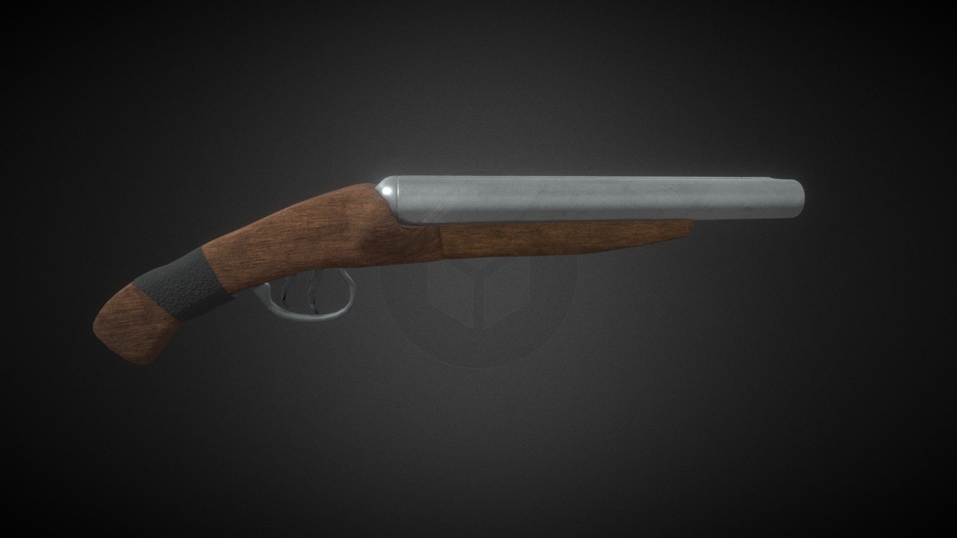 double barrel shotgun - Buy Royalty Free 3D model by joshua woollett ...