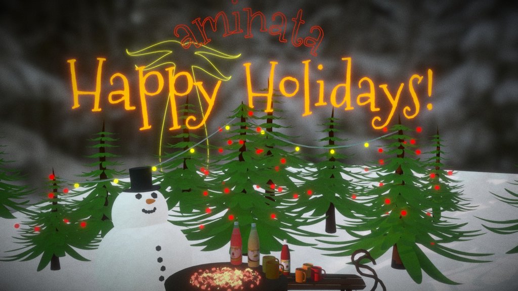 Happy Holidays - 3D model by Aminata [a274dd2] - Sketchfab