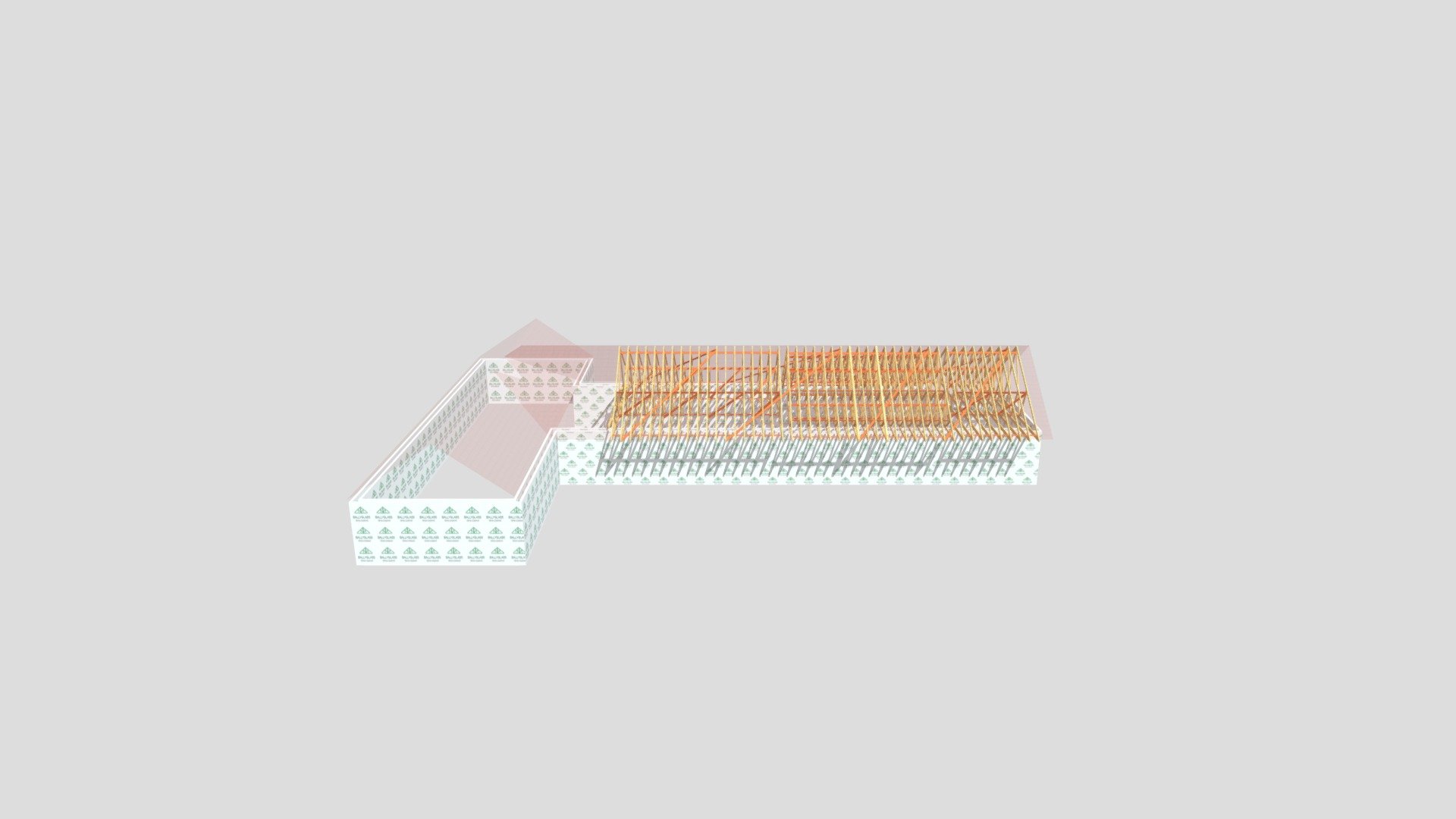 Vault & Flat Section Only - Dwelling Roof - AMcM - Download Free 3D ...