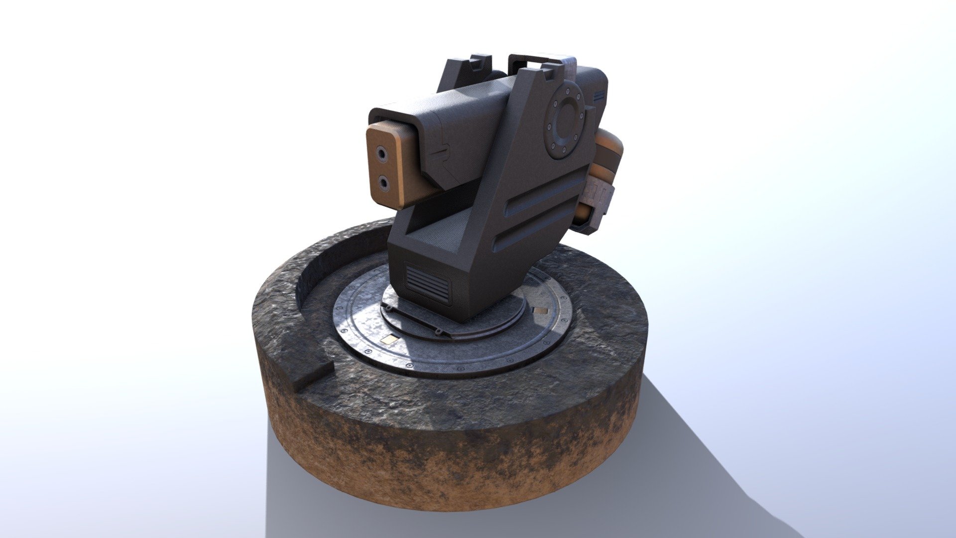 Turret - 3D model by Chrismartinartist [a276dc1] - Sketchfab