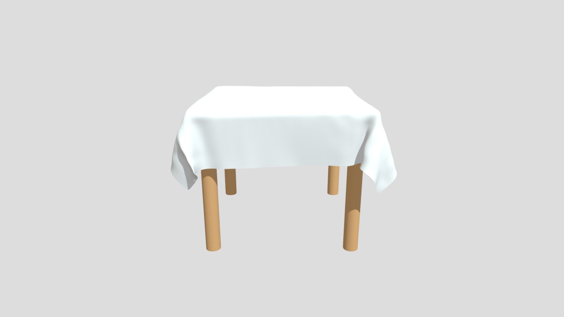 table with tablecloth - 3D model by tamir (@tamir.gadzhet) [a27b1b9] - Sketchfab
