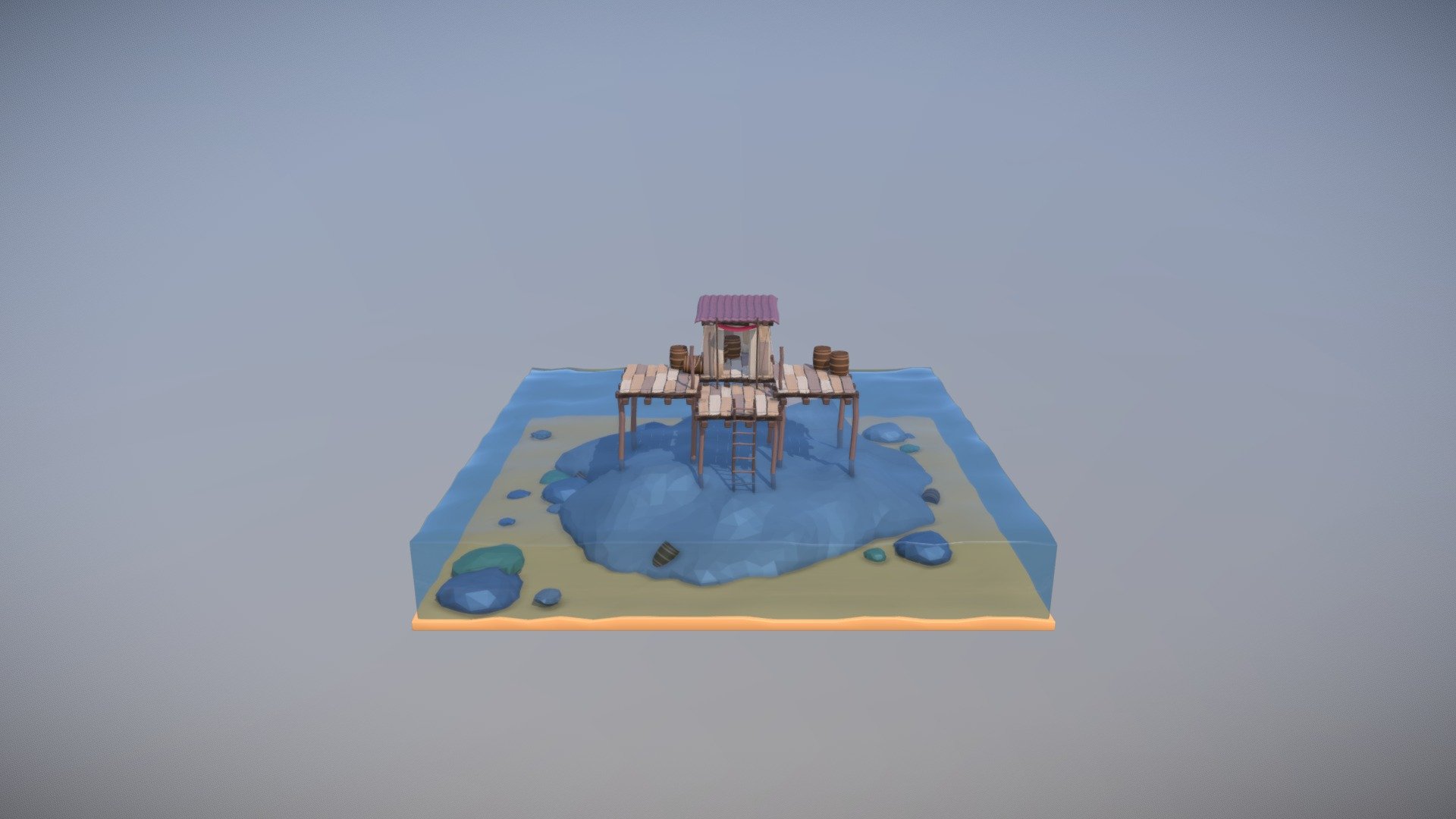 Sea Shack - 3D model by Nyan/Nerys (@Nyana) [a27d269] - Sketchfab