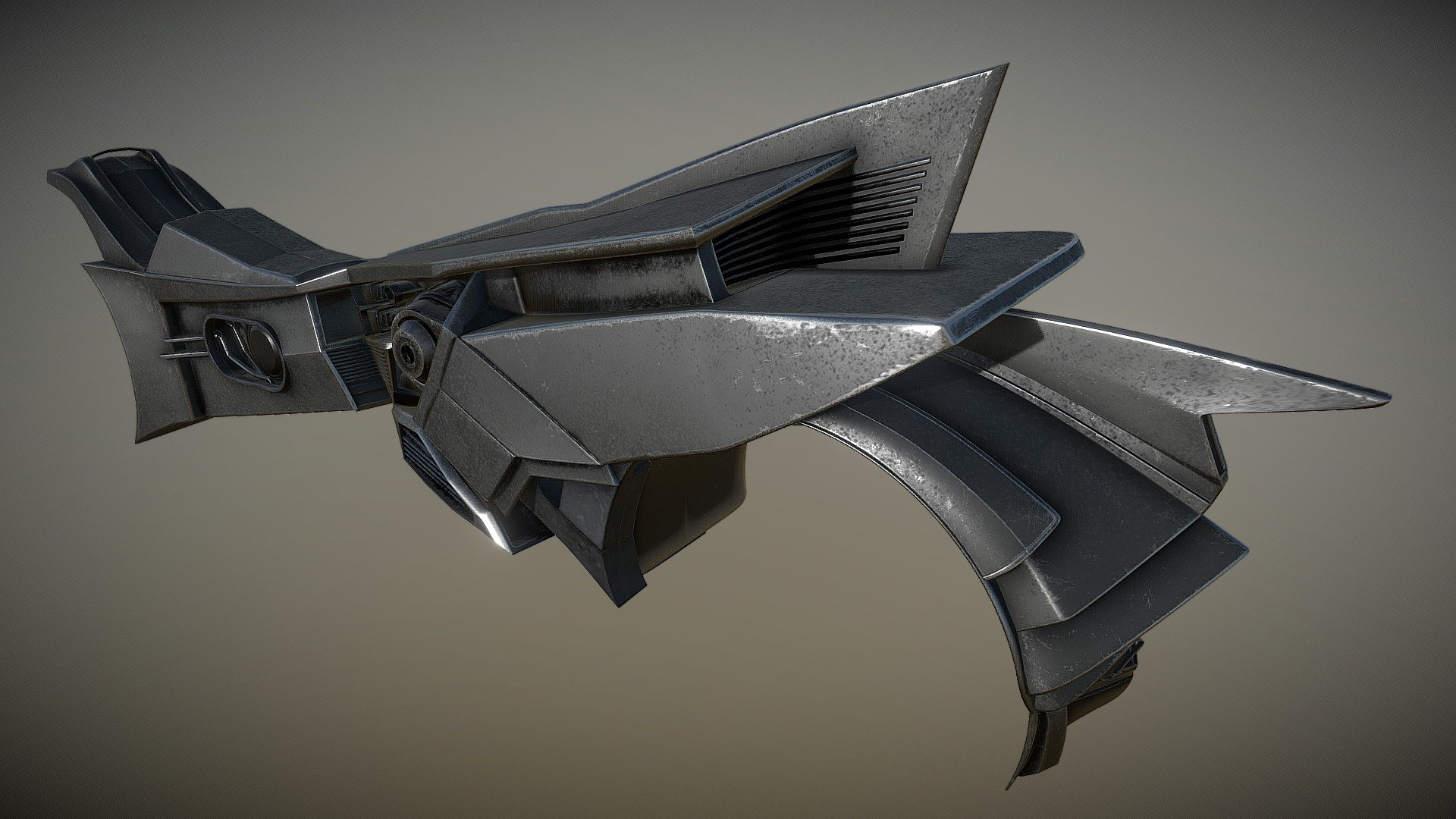 Batman A.K batmobile side fuselage Highpoly - Buy Royalty Free 3D model ...