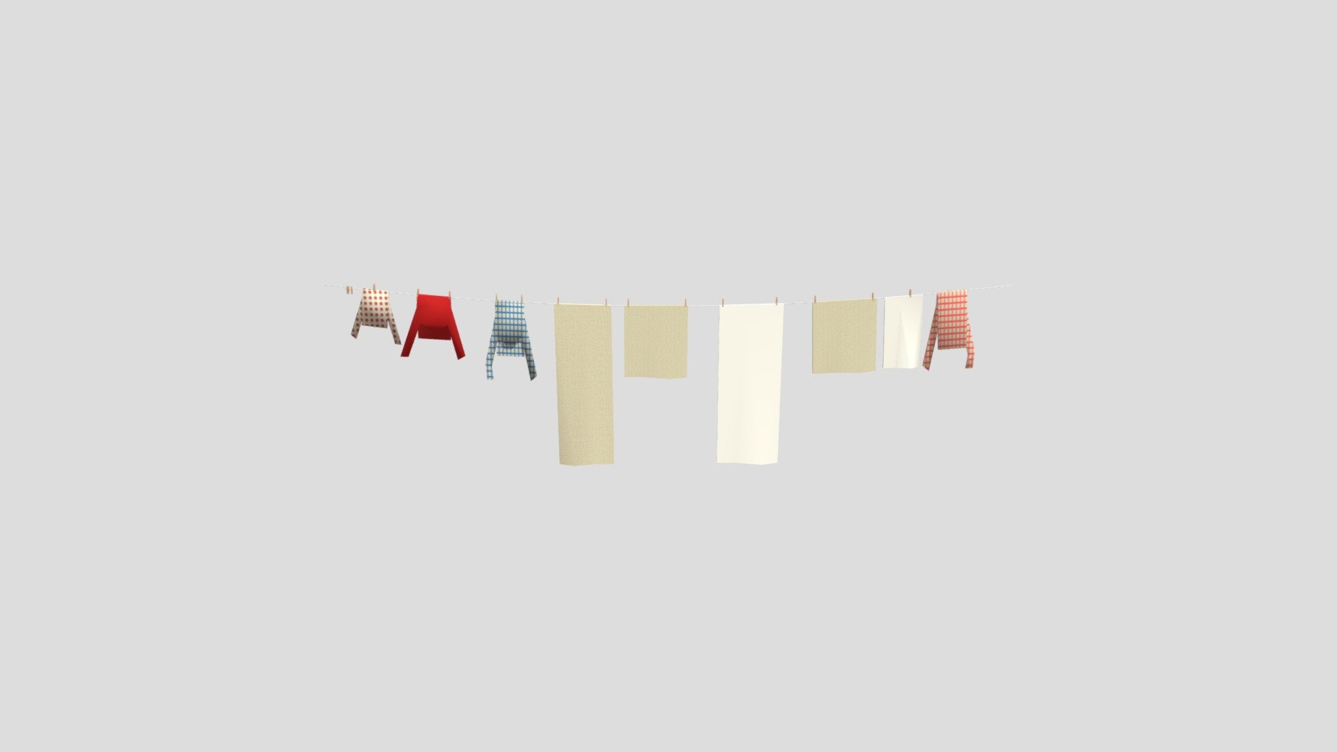 Clothes line - Download Free 3D model by 1-3D.com [a27ea7f] - Sketchfab