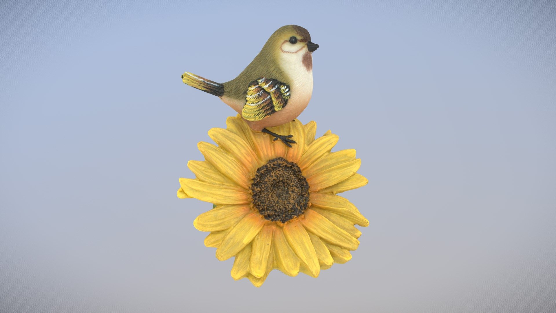 Bird on Sunflower - 3D model by Peter B. (@tacotormentor) [a27ed75 ...