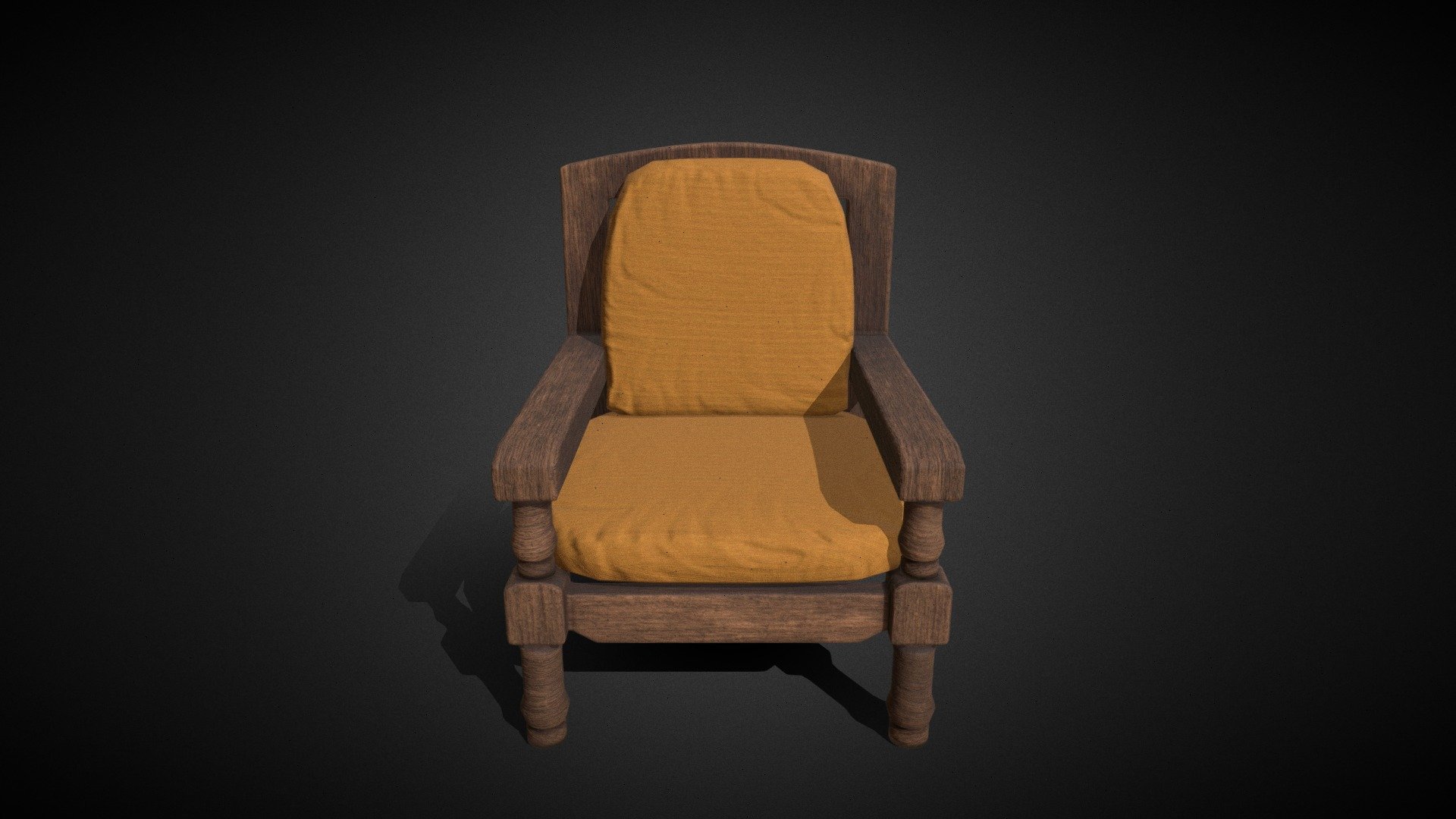 Old Low Poly ArmChair - Download Free 3D model by KR_models [a27f402 ...