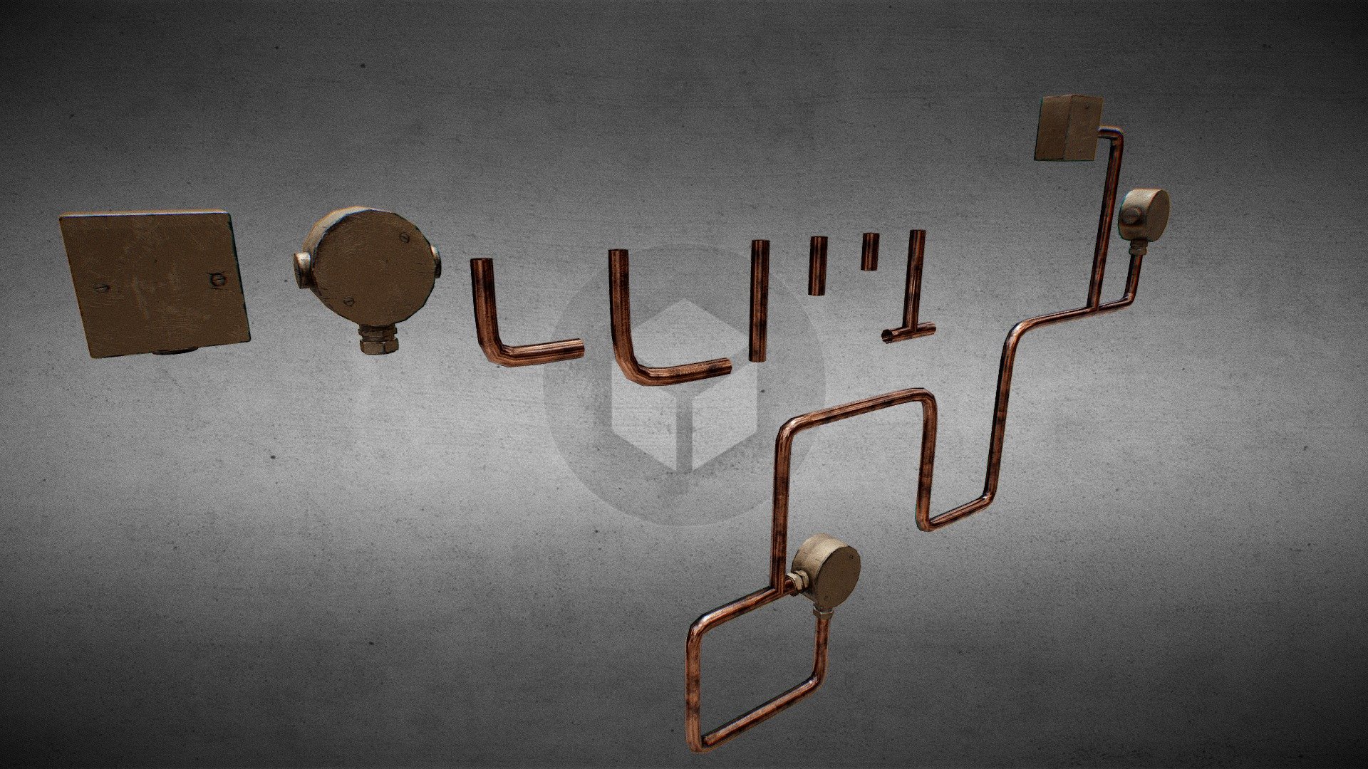 [Low Poly] Electrical Wires/Pipe Set - Download Free 3D model by ...