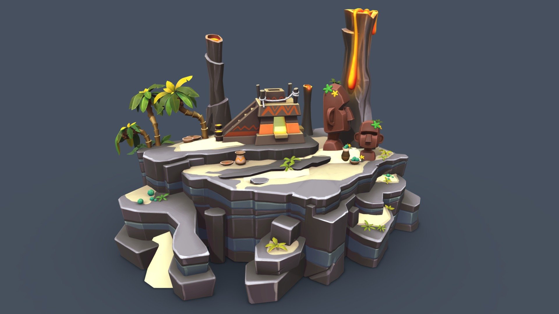 Volcano_Biome_Final - 3D model by mag3d707 [a281d8a] - Sketchfab