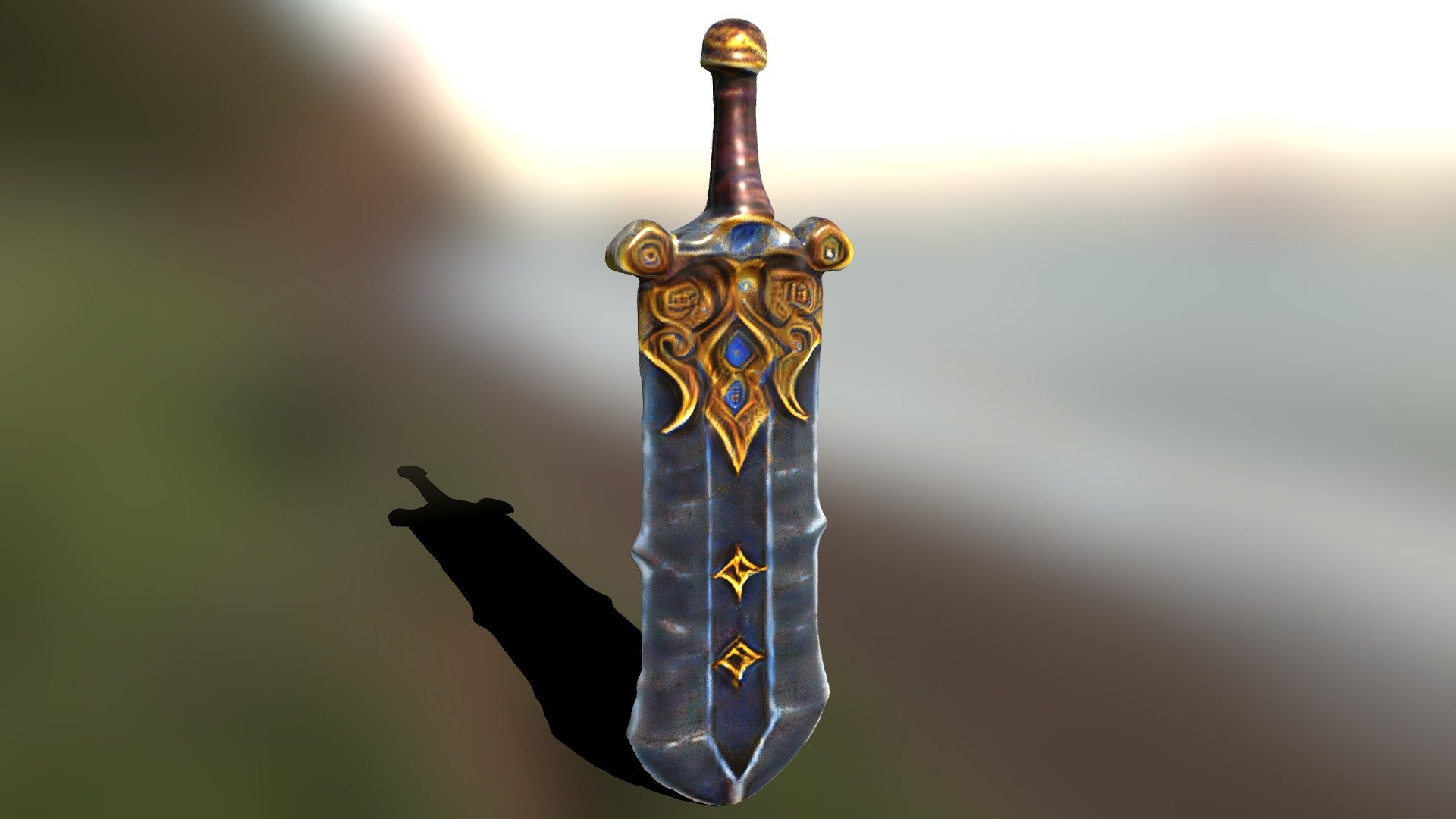 Anime Style Medieval Sword - Download Free 3D model by urbanmasque ...