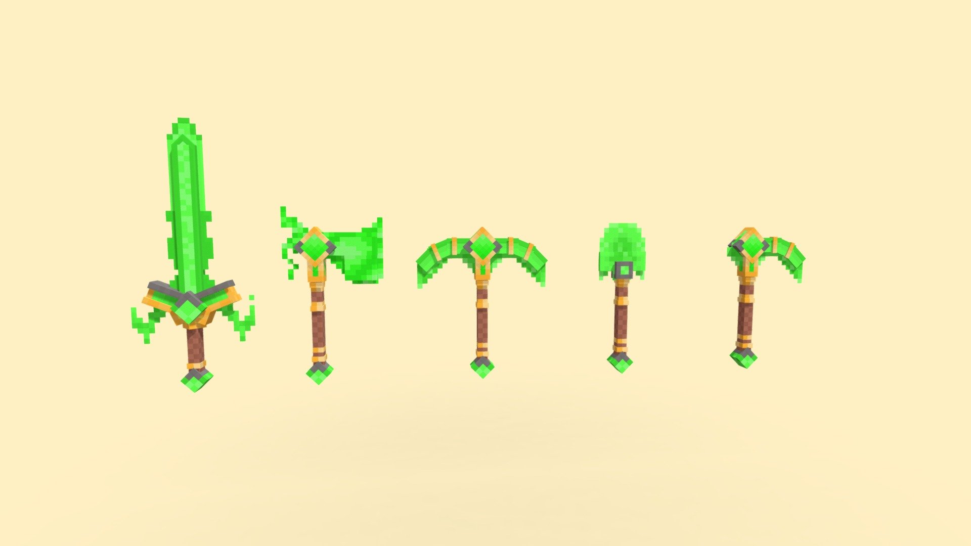 Paradise Gear Minecraft - 3D model by XDSHOP3D (@xdshop3dx2) [a287b29 ...