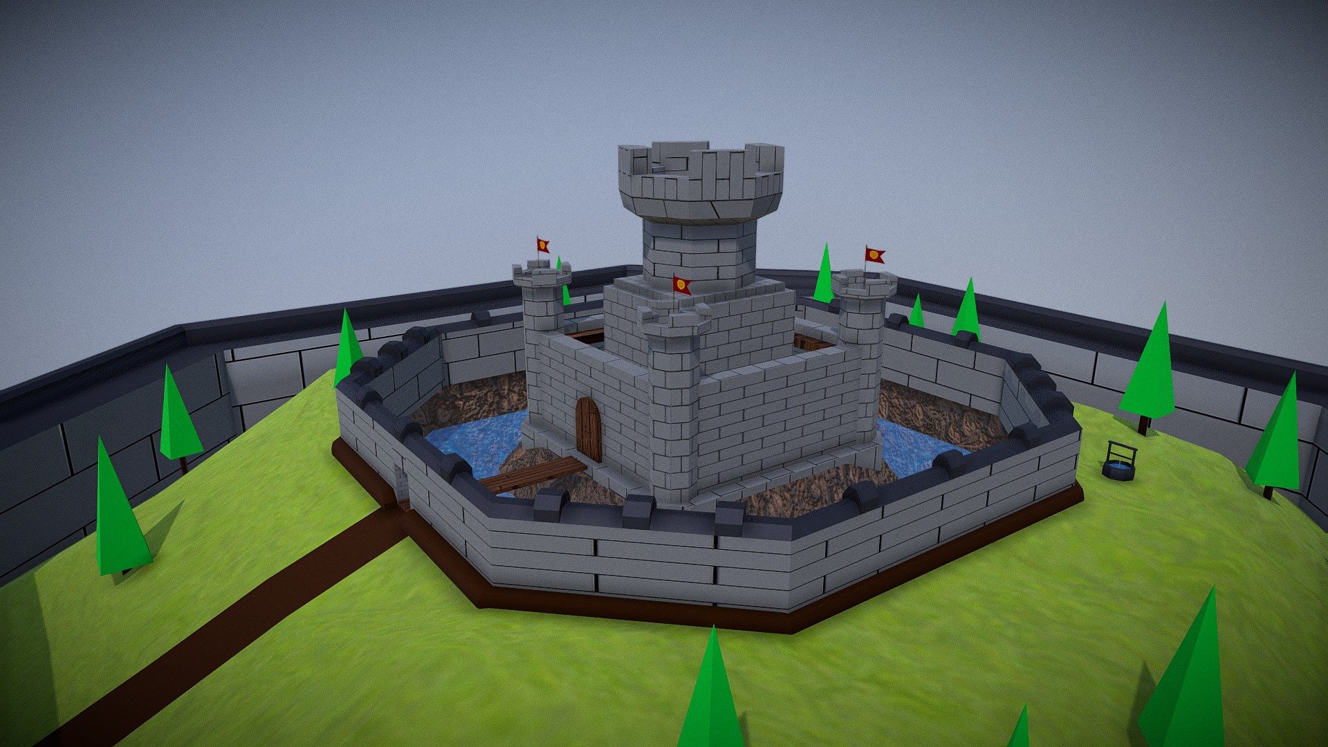 Low Poly Castle - Download Free 3D model by Yanez Designs (@Yanez ...