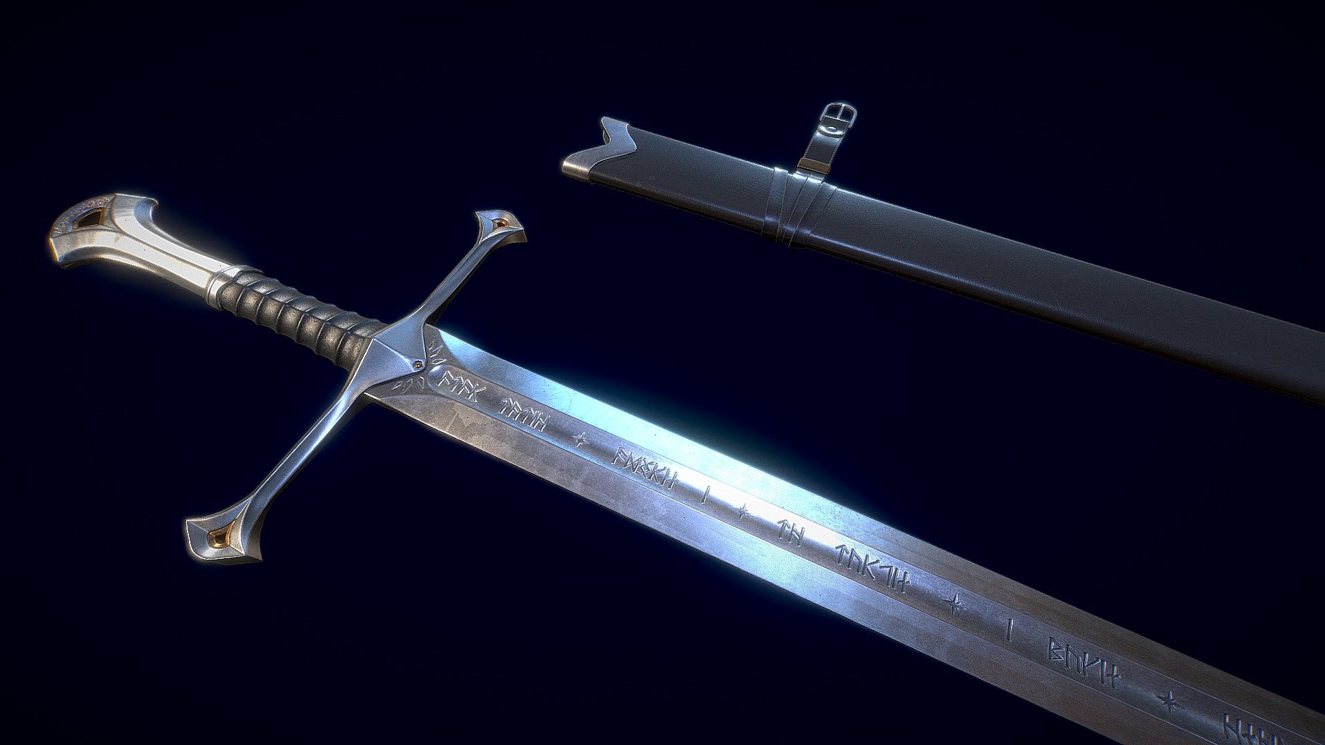 Andúril - Flame of the West, Aragorn's Sword - 3D model by Krzysztof ...