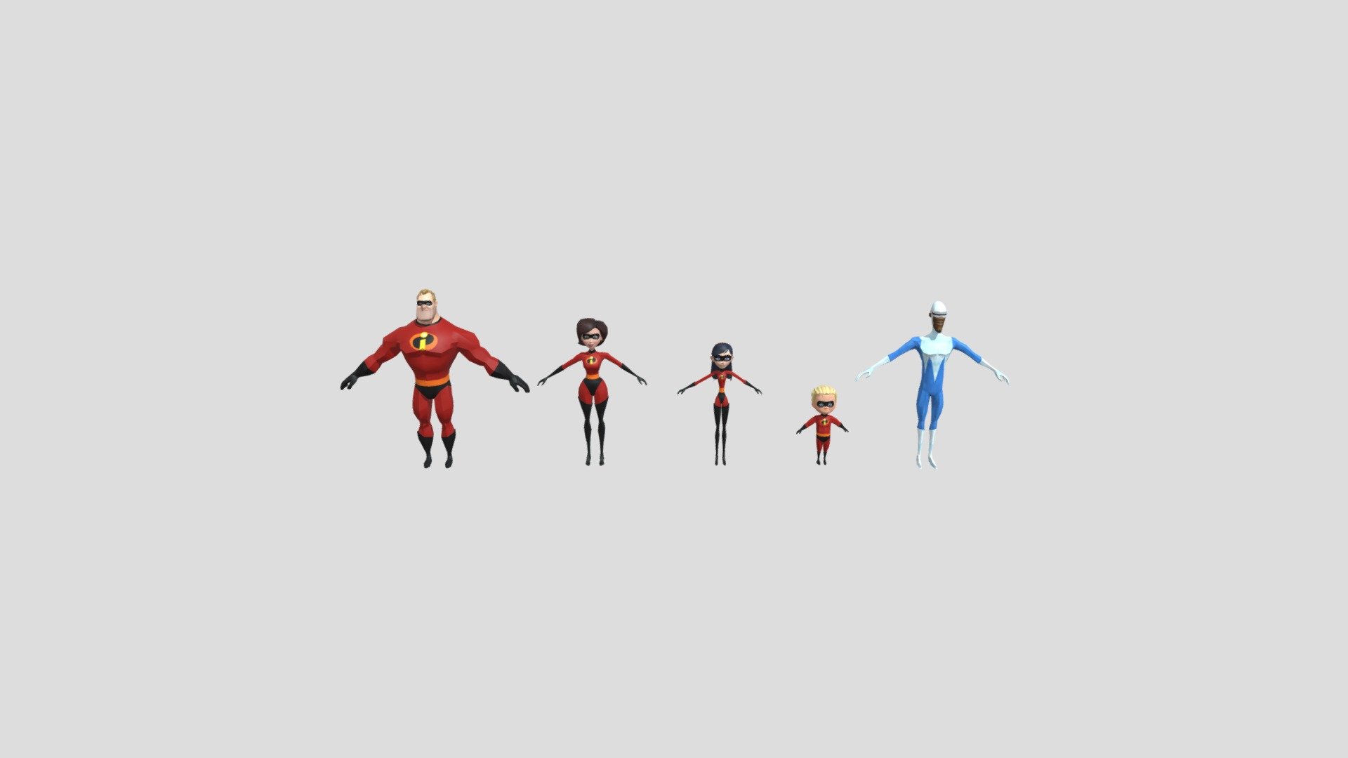 The Incredibles Characters - Download Free 3D model by Jamessmartguy ...