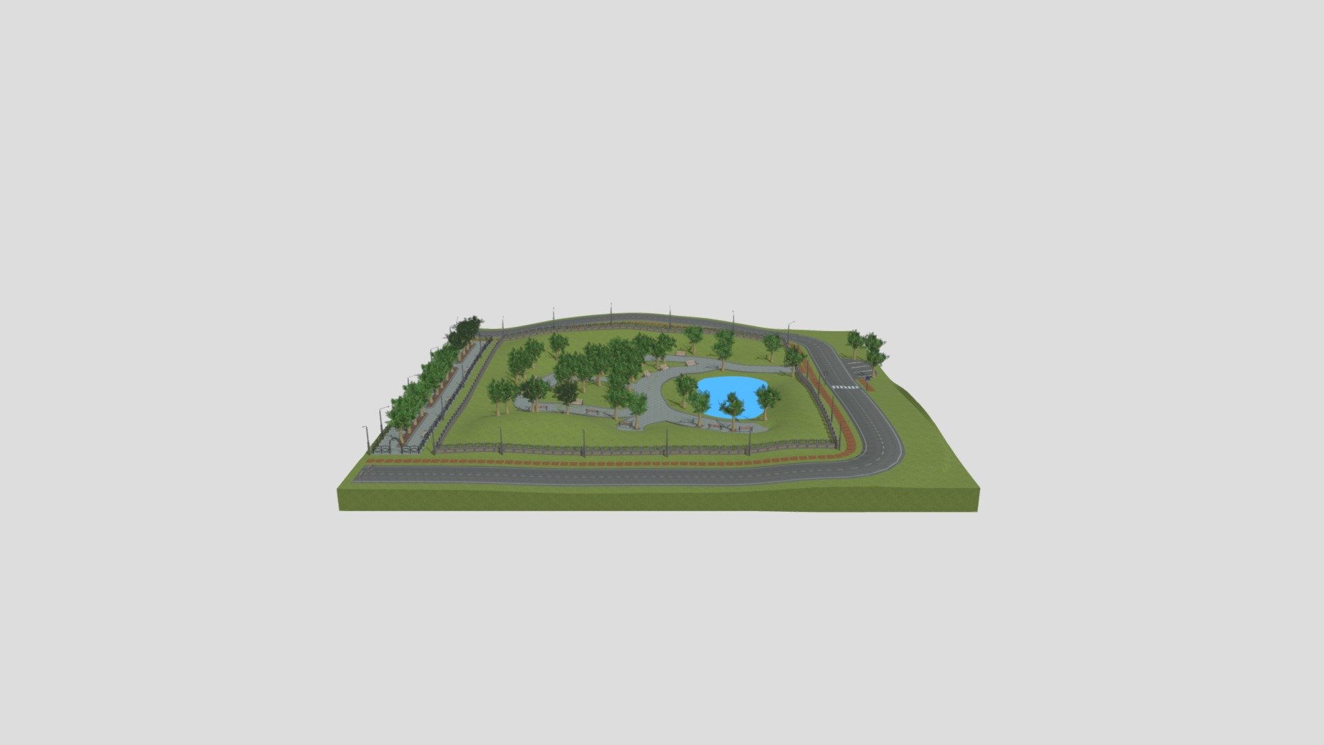 Quiet Park - 3D model by Mex Works (@mex-works) [a290564] - Sketchfab