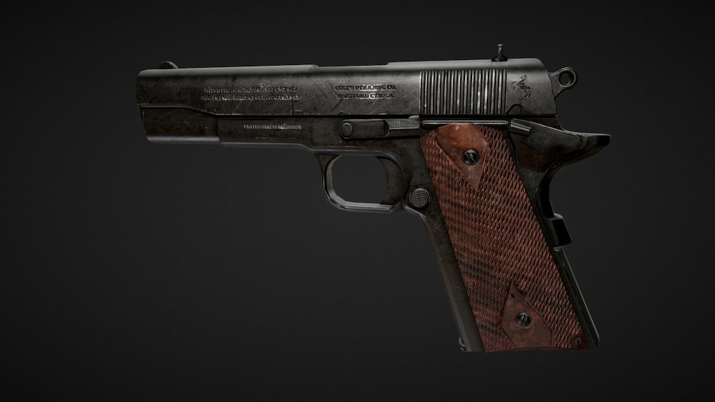 Colt _45_1911 - 3D model by dimitrycarre [a2940ee] - Sketchfab