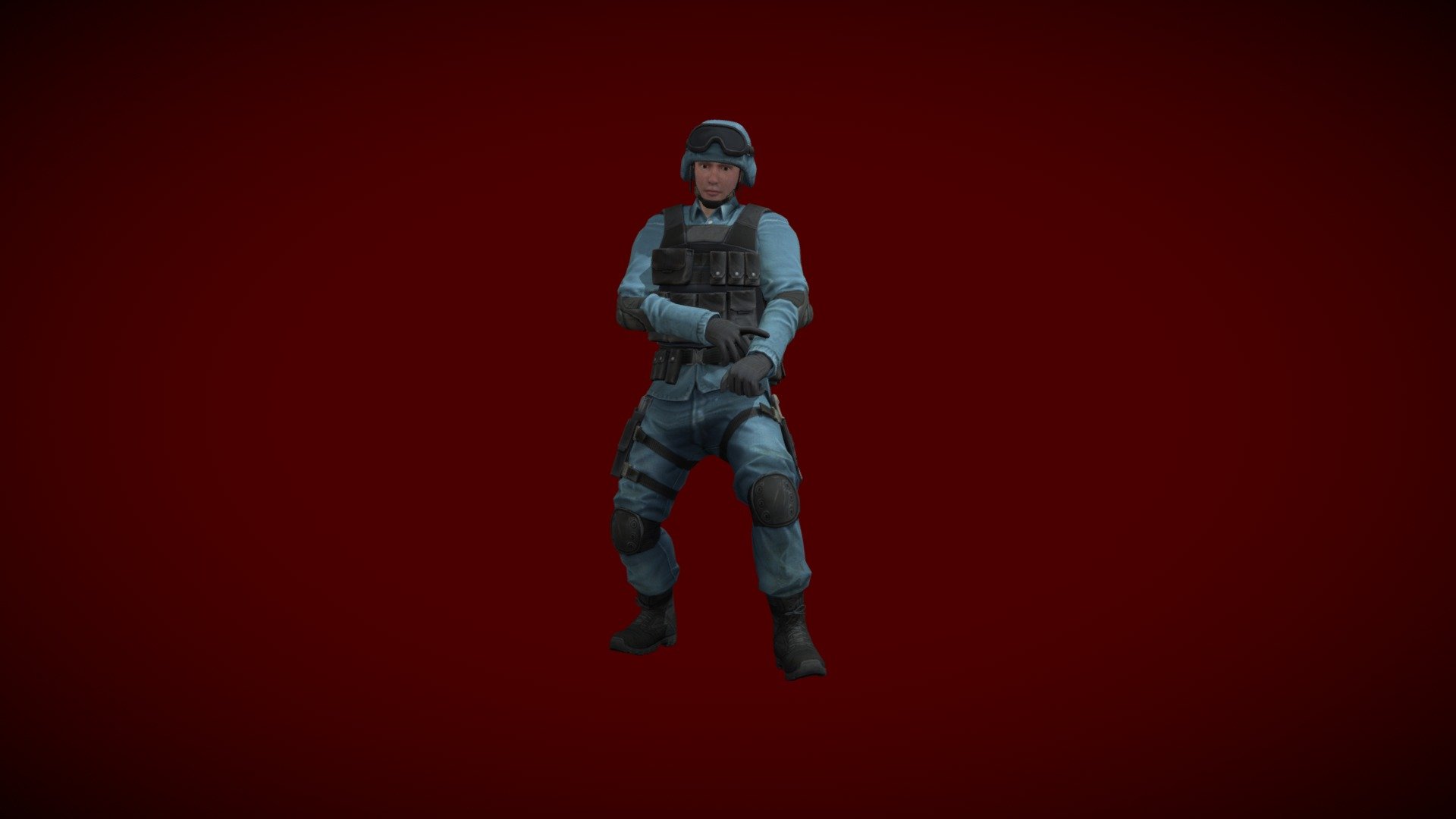 SWAT Soldier Shakes Head at Enemy - 3D model by LasquetiSpice [a295077 ...