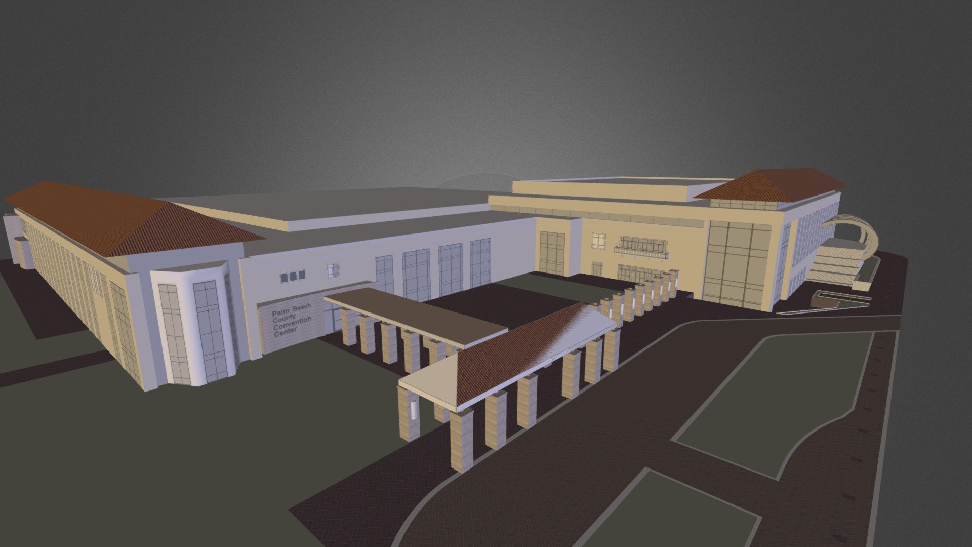 Palm Beach County Convention Center - 3D model by CS3Design ...