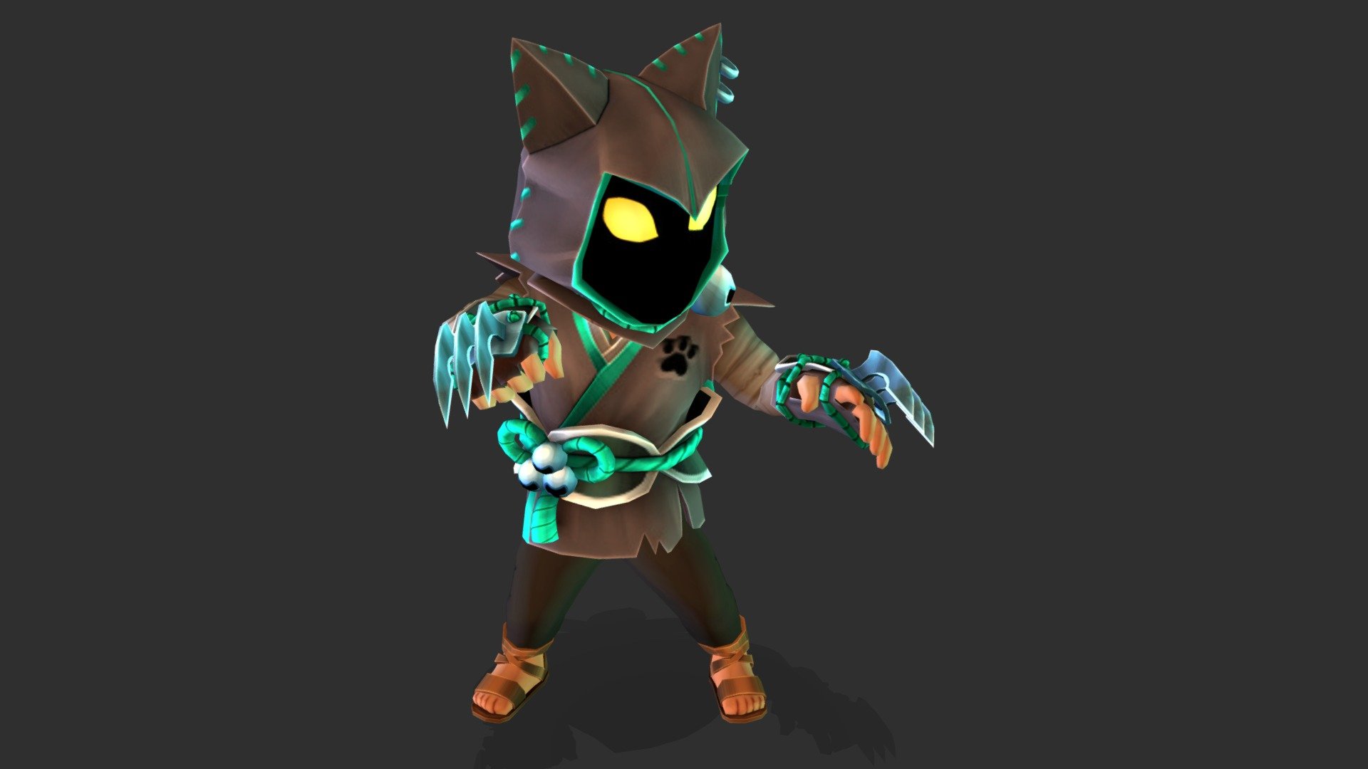 Cat ninja outfit - 3D model by Kenny Ung (@KennyUng) [a29b4d3] - Sketchfab