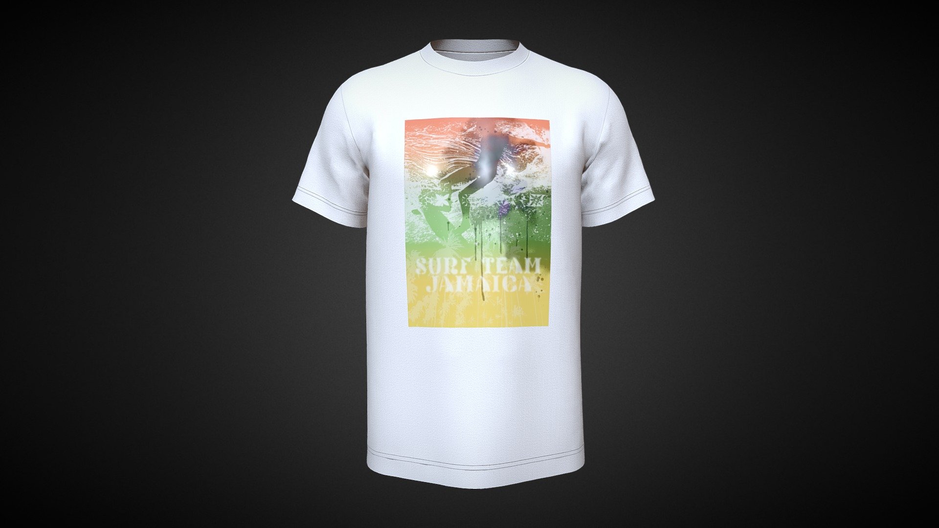 T-shirt With Print - Buy Royalty Free 3D model by Clothing Cart ...