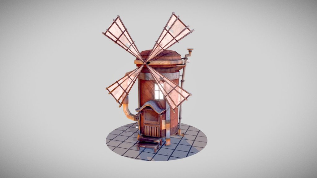 Fantasy Thermos Windmill - 3D model by Bobo (@bobo3d) [a29c188] - Sketchfab
