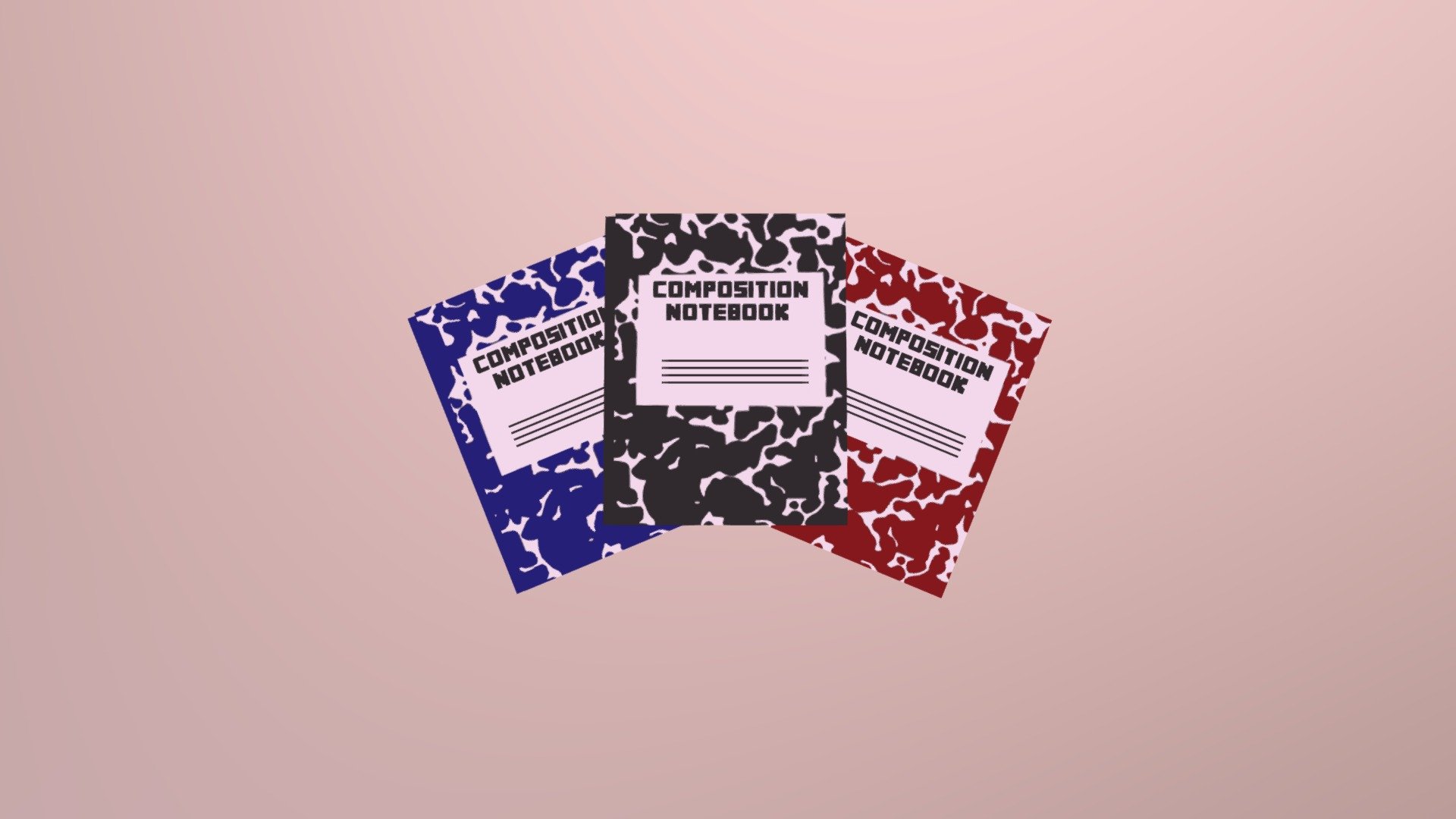 Composition Notebooks - 3D model by CrypticMemes [a29f271] - Sketchfab