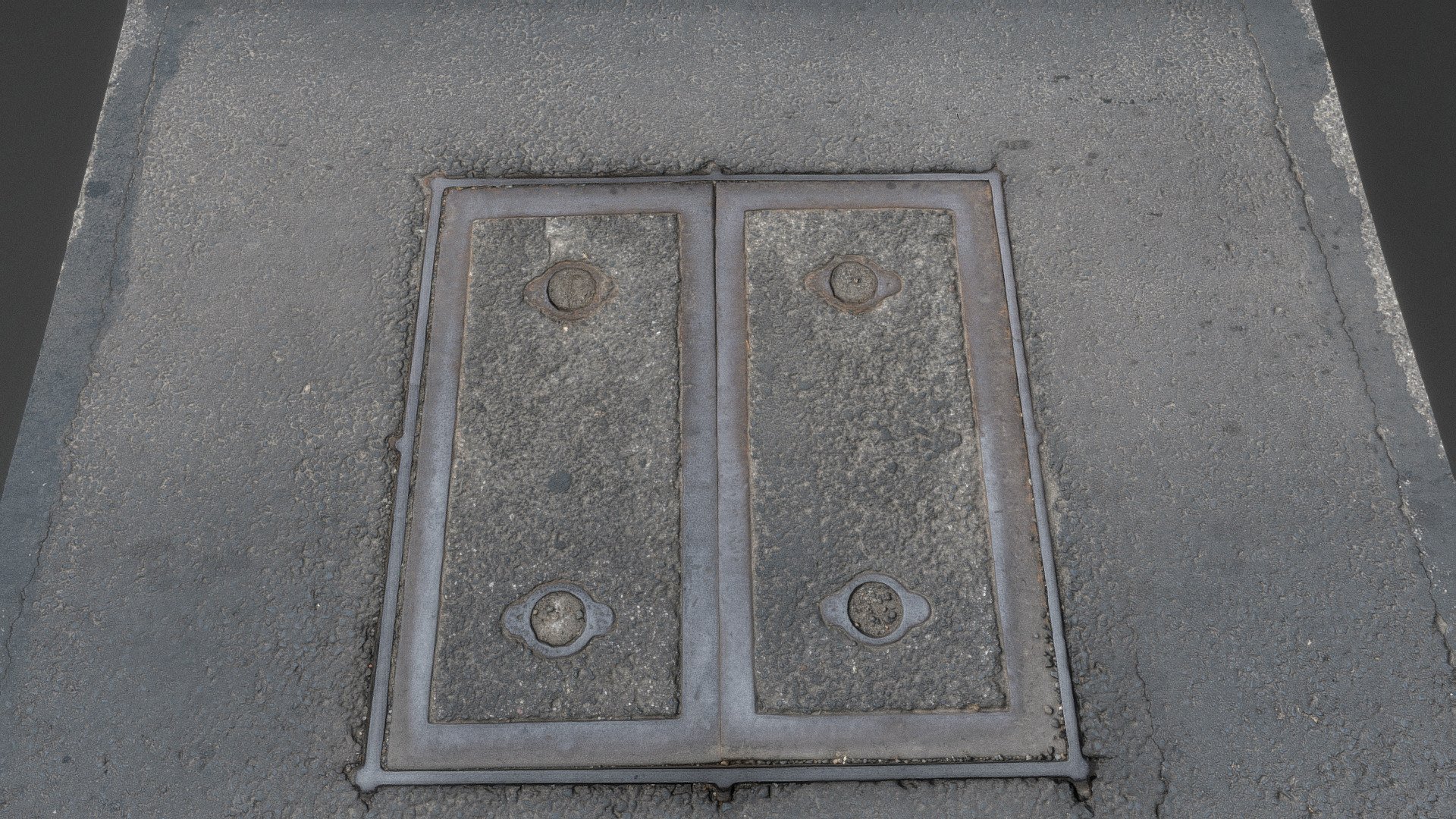 Metal road utility hatch gate - Buy Royalty Free 3D model by ...