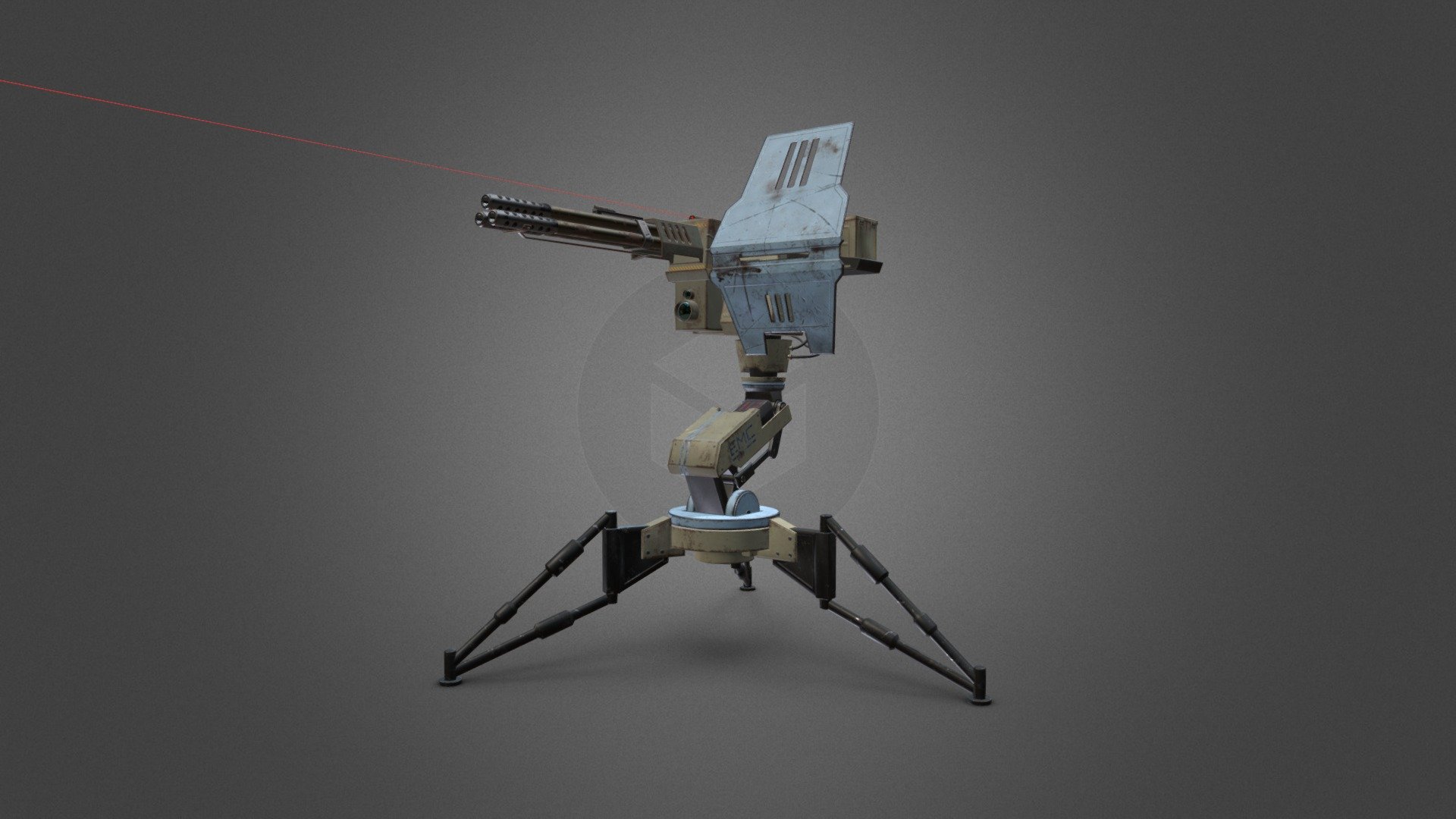 AI Automated Turret - 3D model by Harikrishnan R (@47fortyseven ...