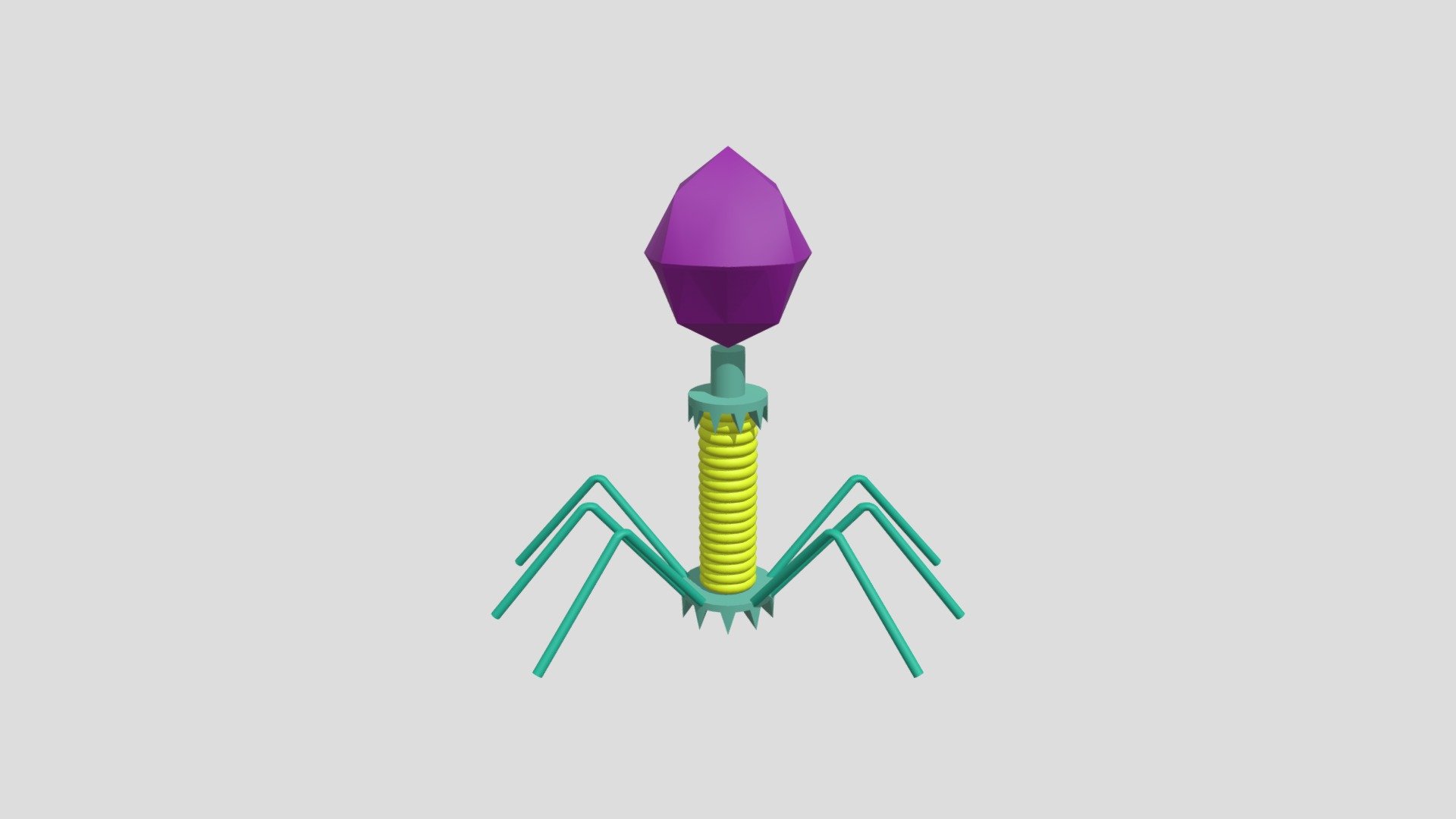 Bacteriophage - 3D model by Nafnlaus [a2a6d8c] - Sketchfab