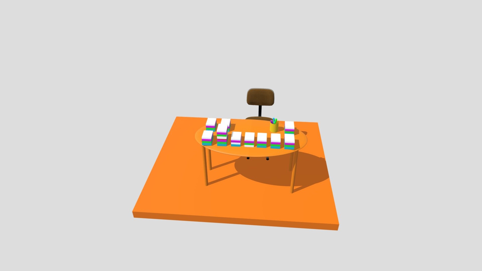 Classic Reading Table 3D Model - Download Free 3D model by ...